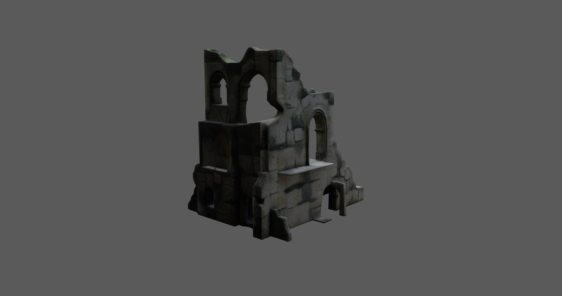 3D Ancient Stone Ruins With Arched Stairways Model - TurboSquid 2356568