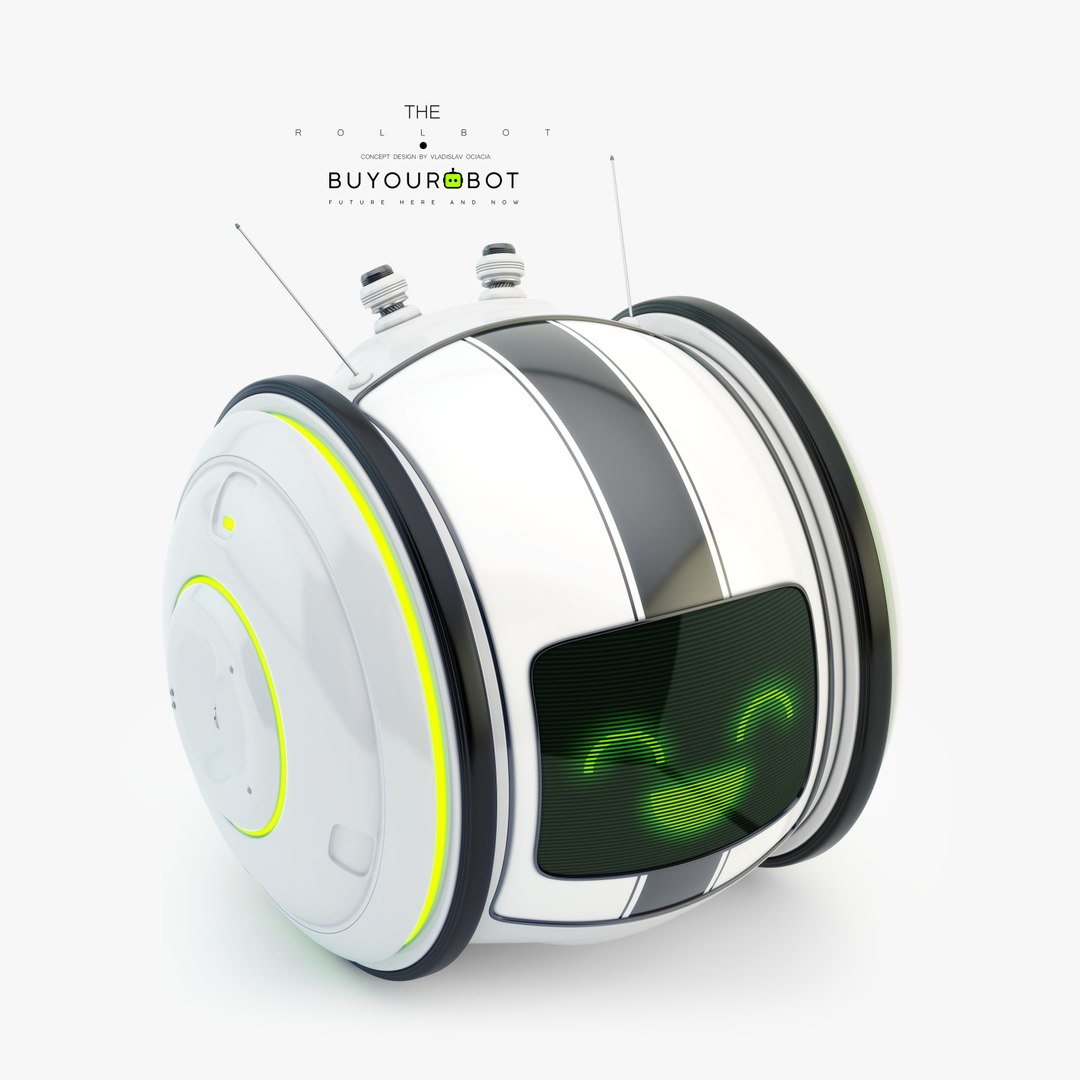 Cute rolling bot toy 3D model - TurboSquid 1473602