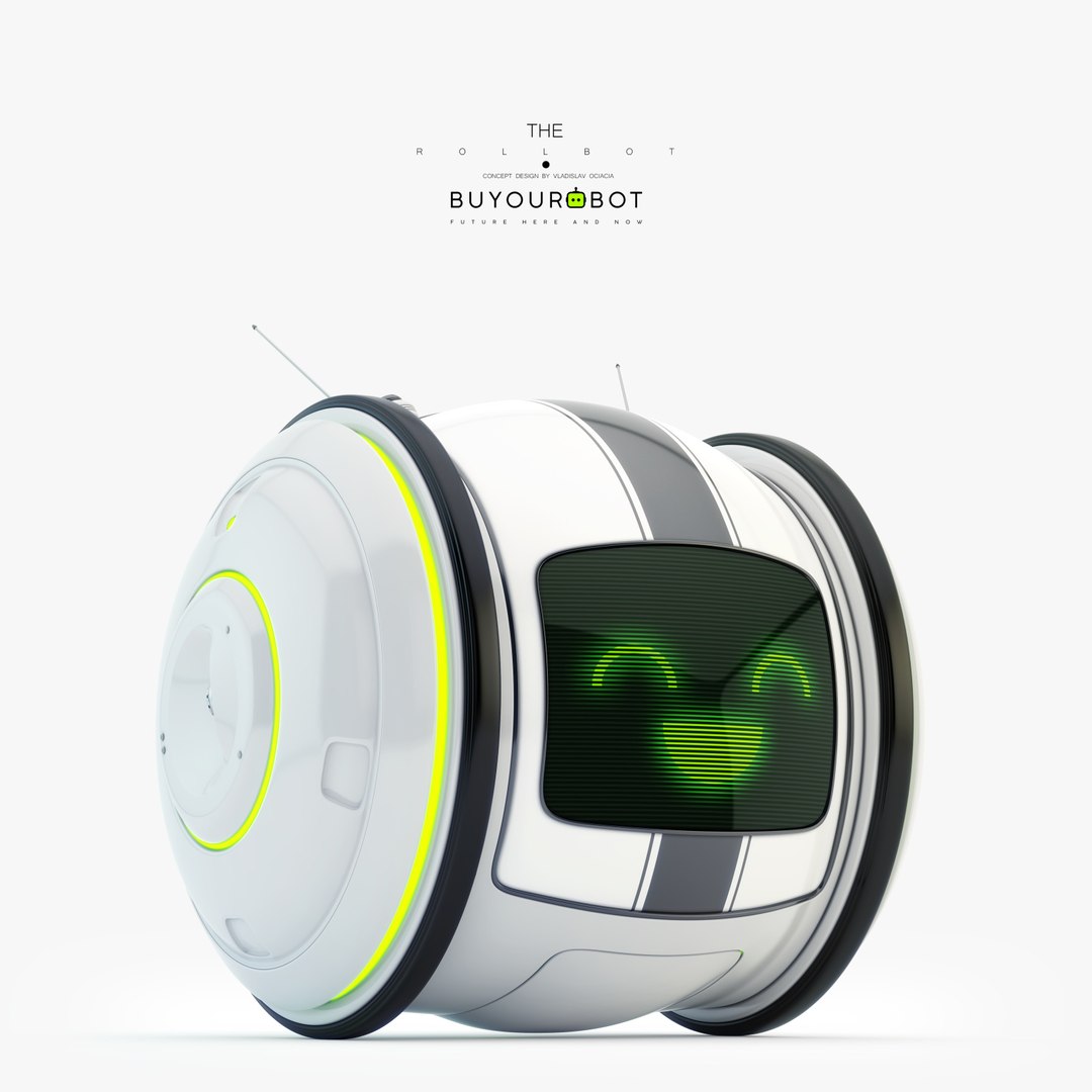 Cute rolling bot toy 3D model - TurboSquid 1473602