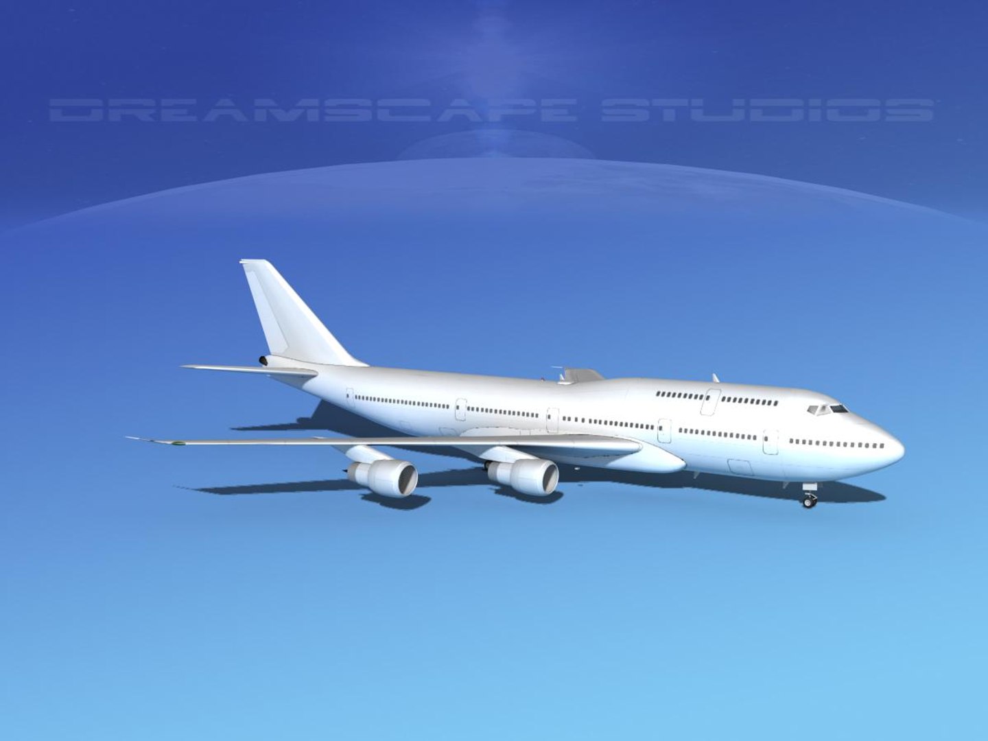 3d Model Airline Boeing 747-400 747 Aircraft
