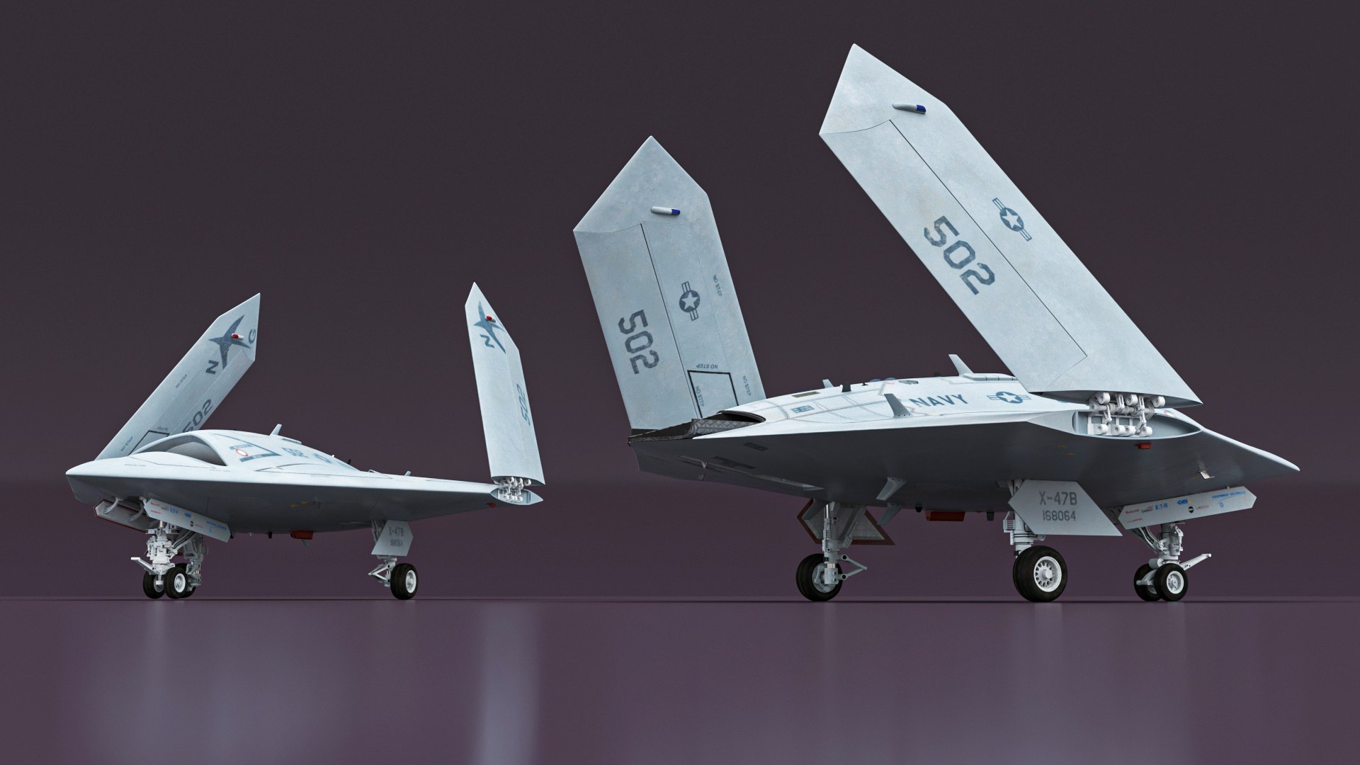 X-47B Stealth UAV Folded Wings 3D - TurboSquid 2367859