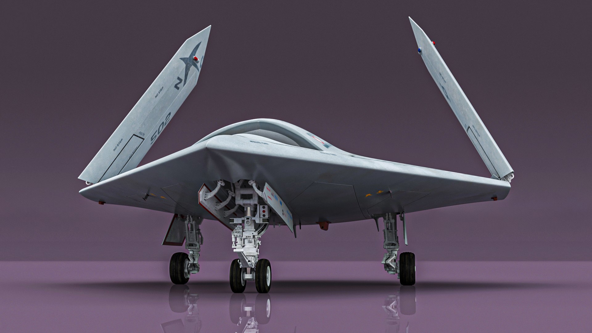 X-47B Stealth UAV Folded Wings 3D - TurboSquid 2367859