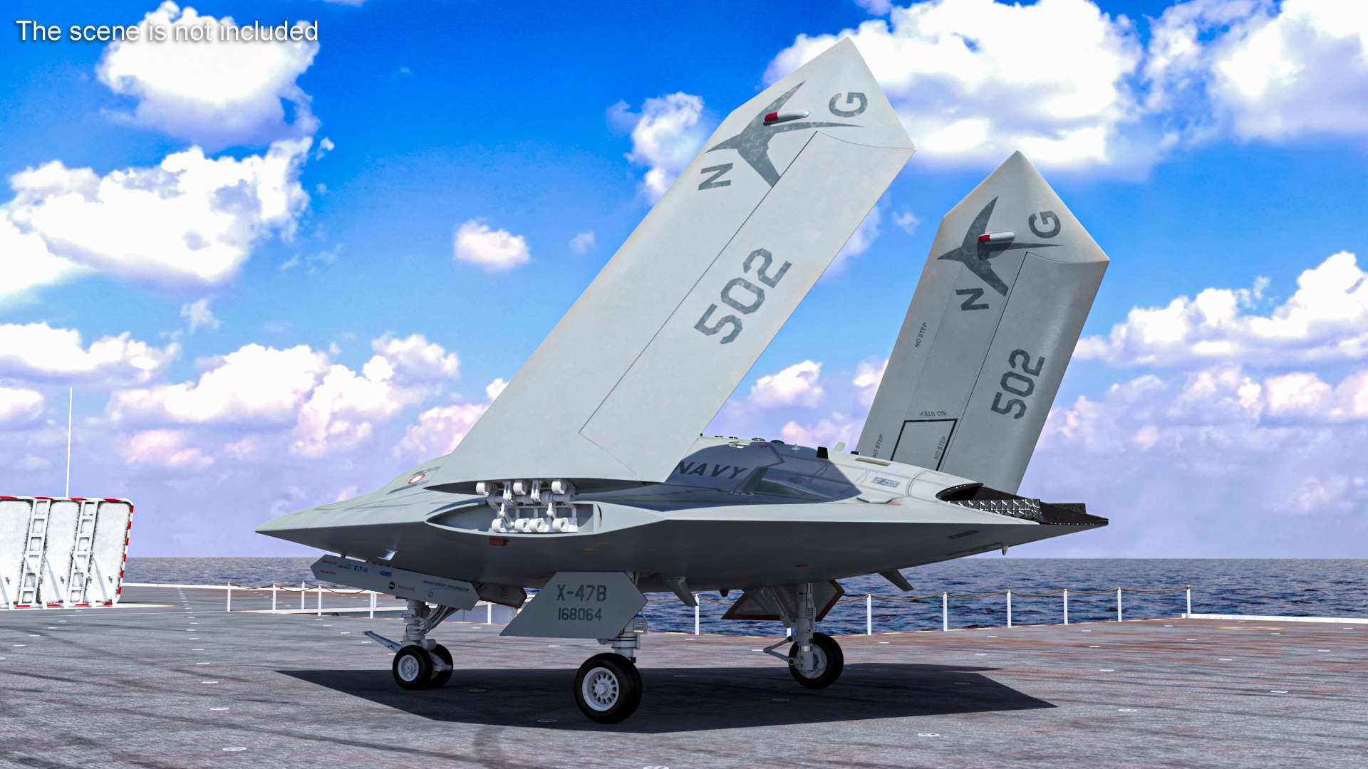 X-47B Stealth UAV Folded Wings 3D - TurboSquid 2367859