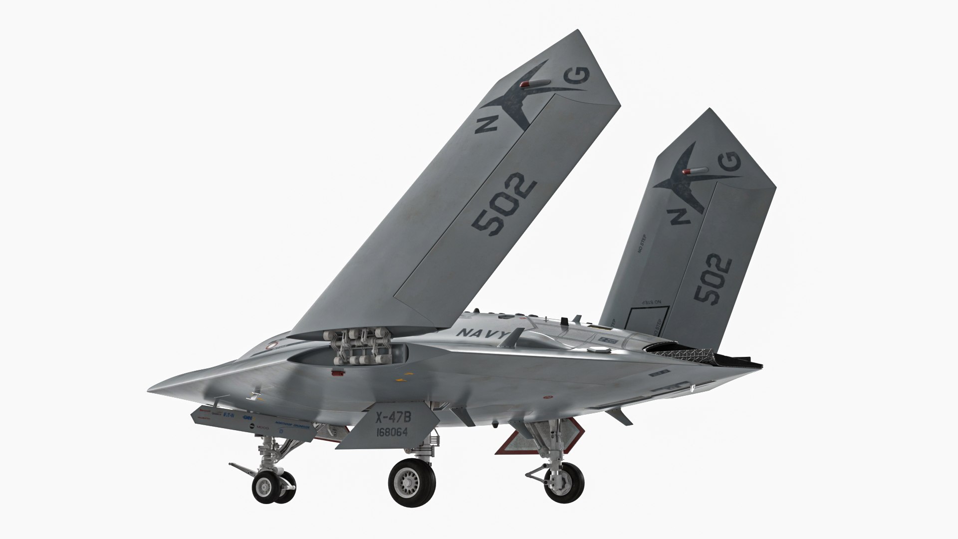 X-47B Stealth UAV Folded Wings 3D - TurboSquid 2367859