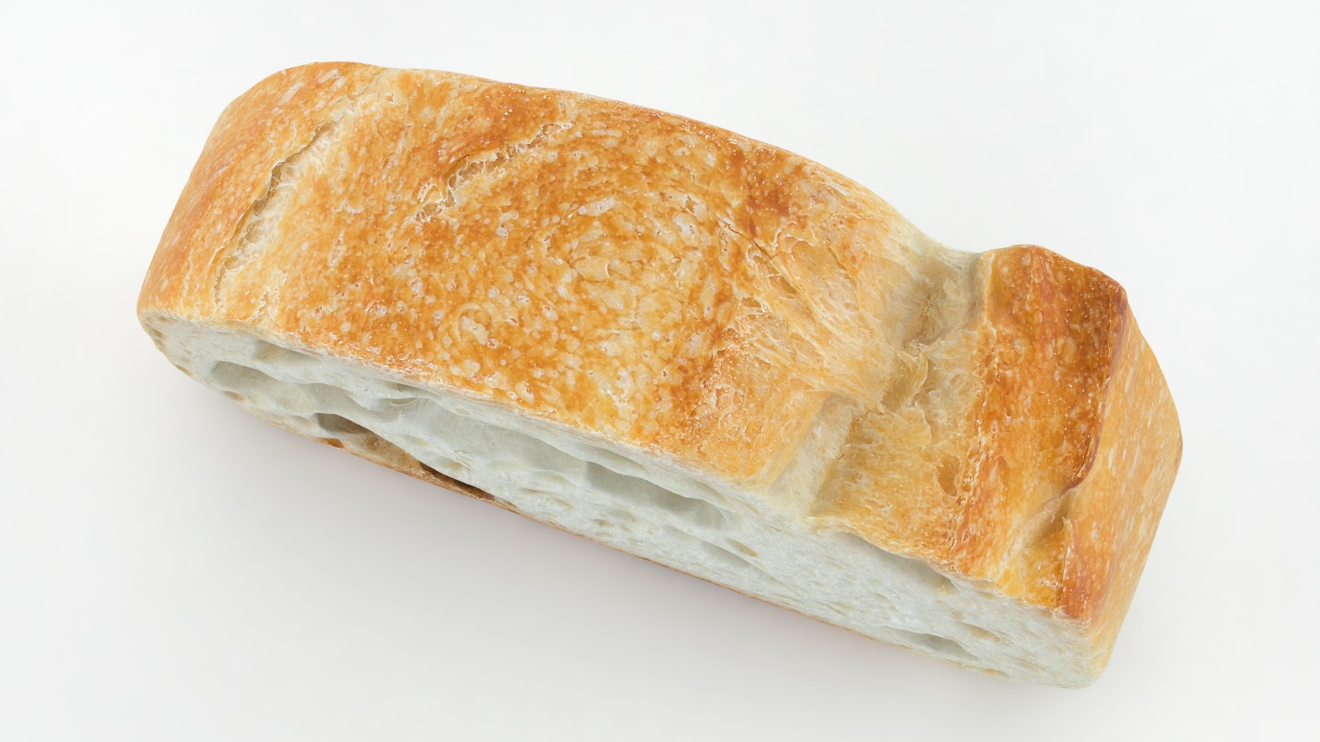 Batard Bread Slice 02 3D model - TurboSquid 1834768
