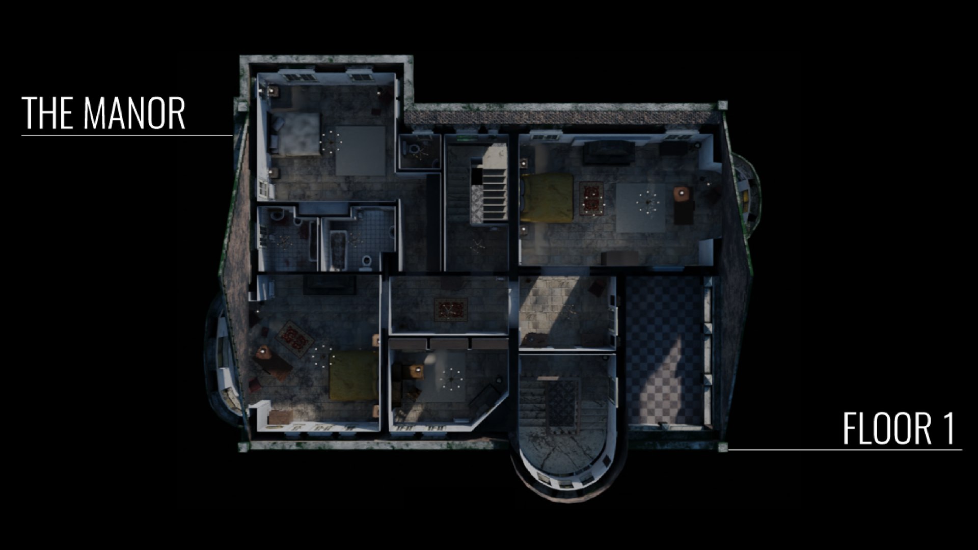 3D Manor - Haunted House Model - TurboSquid 1706011