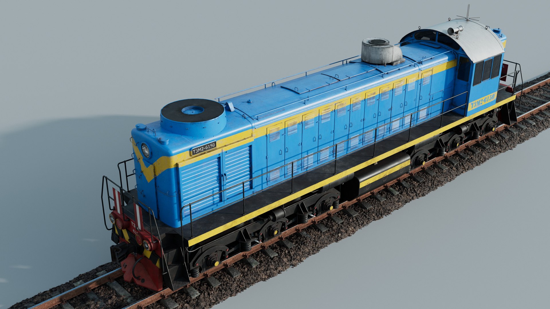 TEM2 Soviet Diesel Locomotive 3D Model - TurboSquid 2189841
