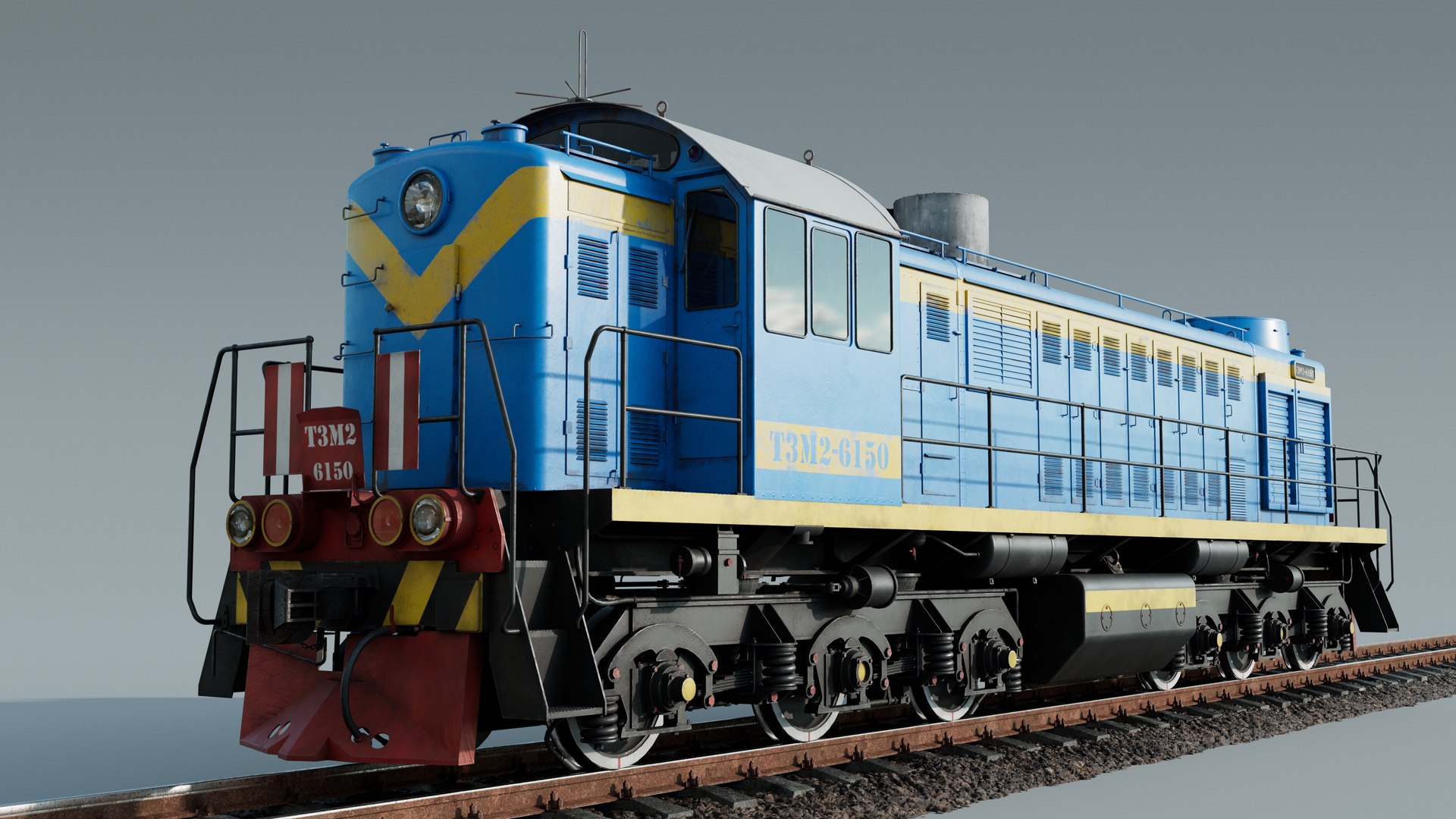 TEM2 Soviet Diesel Locomotive 3D Model - TurboSquid 2189841