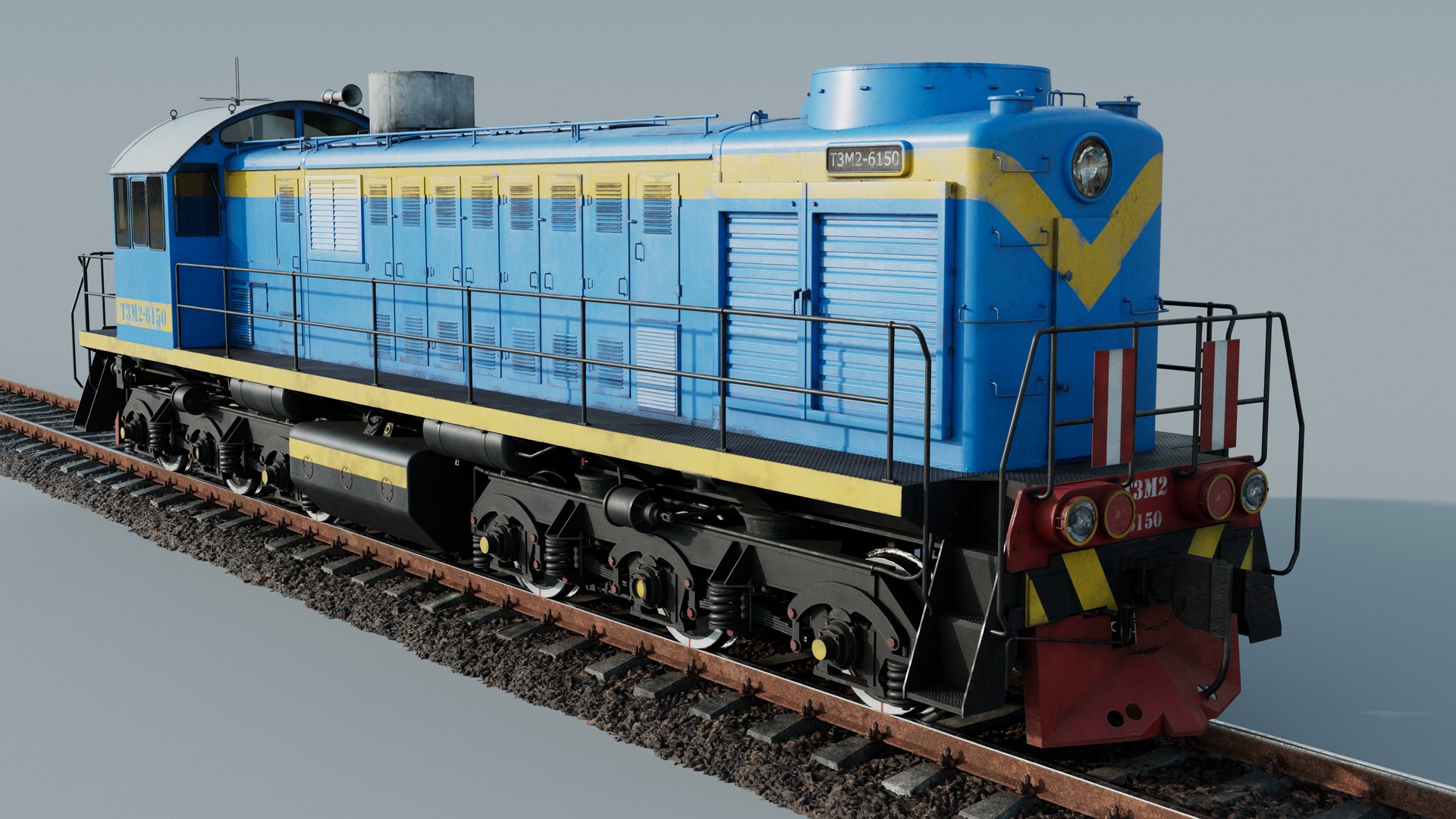 TEM2 Soviet Diesel Locomotive 3D Model - TurboSquid 2189841
