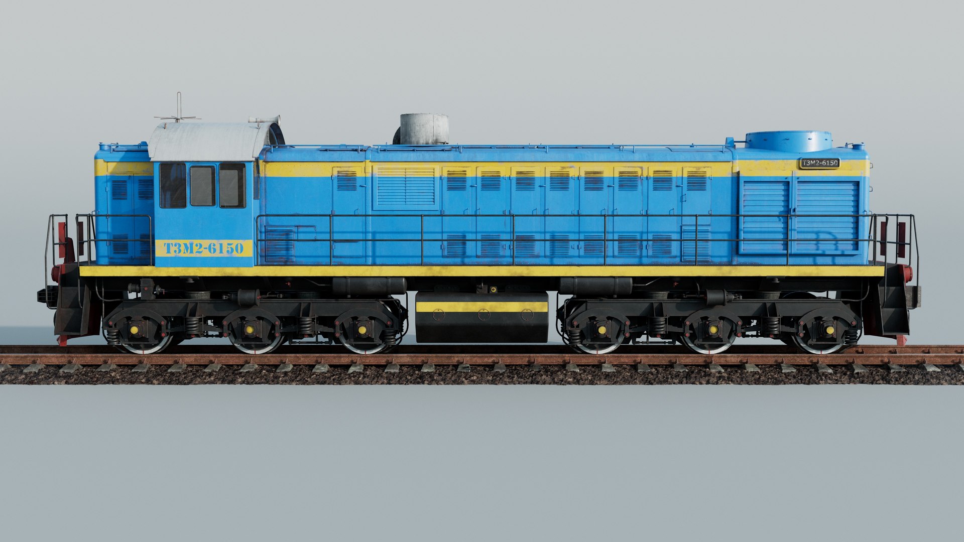 TEM2 Soviet Diesel Locomotive 3D Model - TurboSquid 2189841