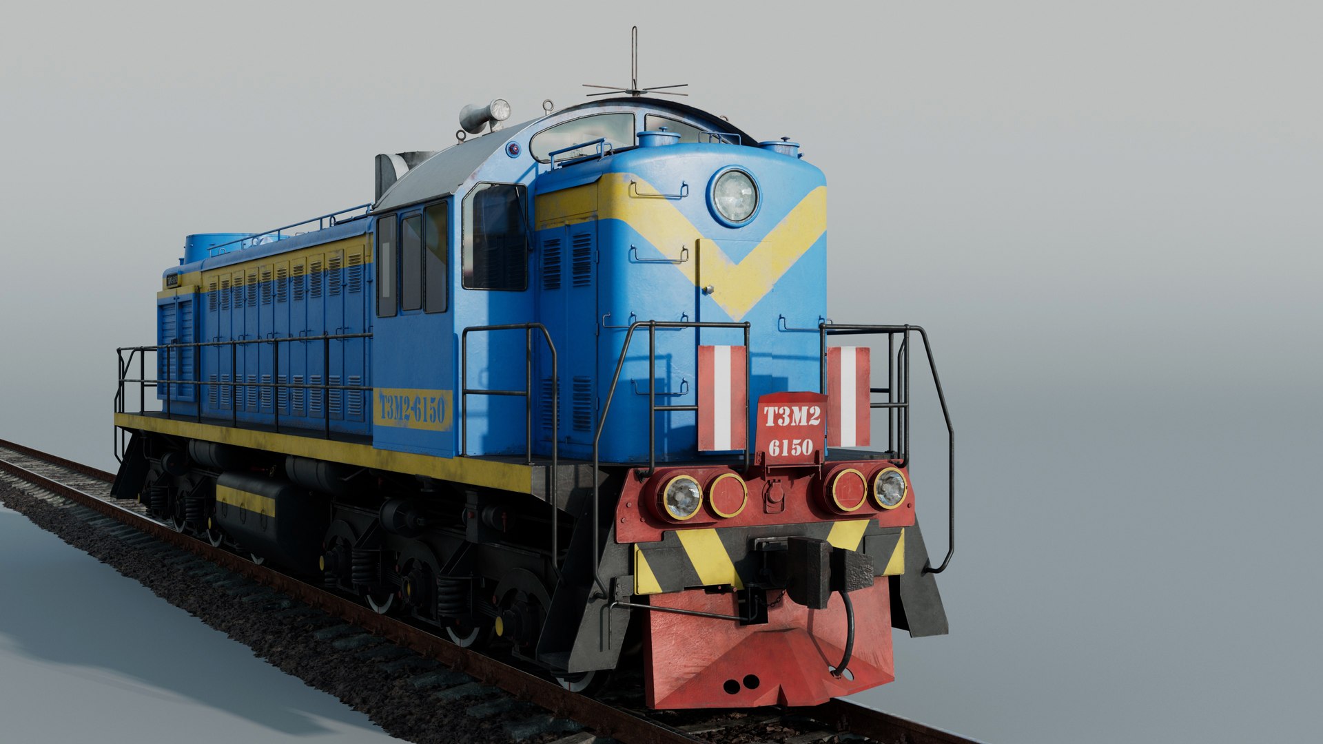 TEM2 Soviet Diesel Locomotive 3D Model - TurboSquid 2189841
