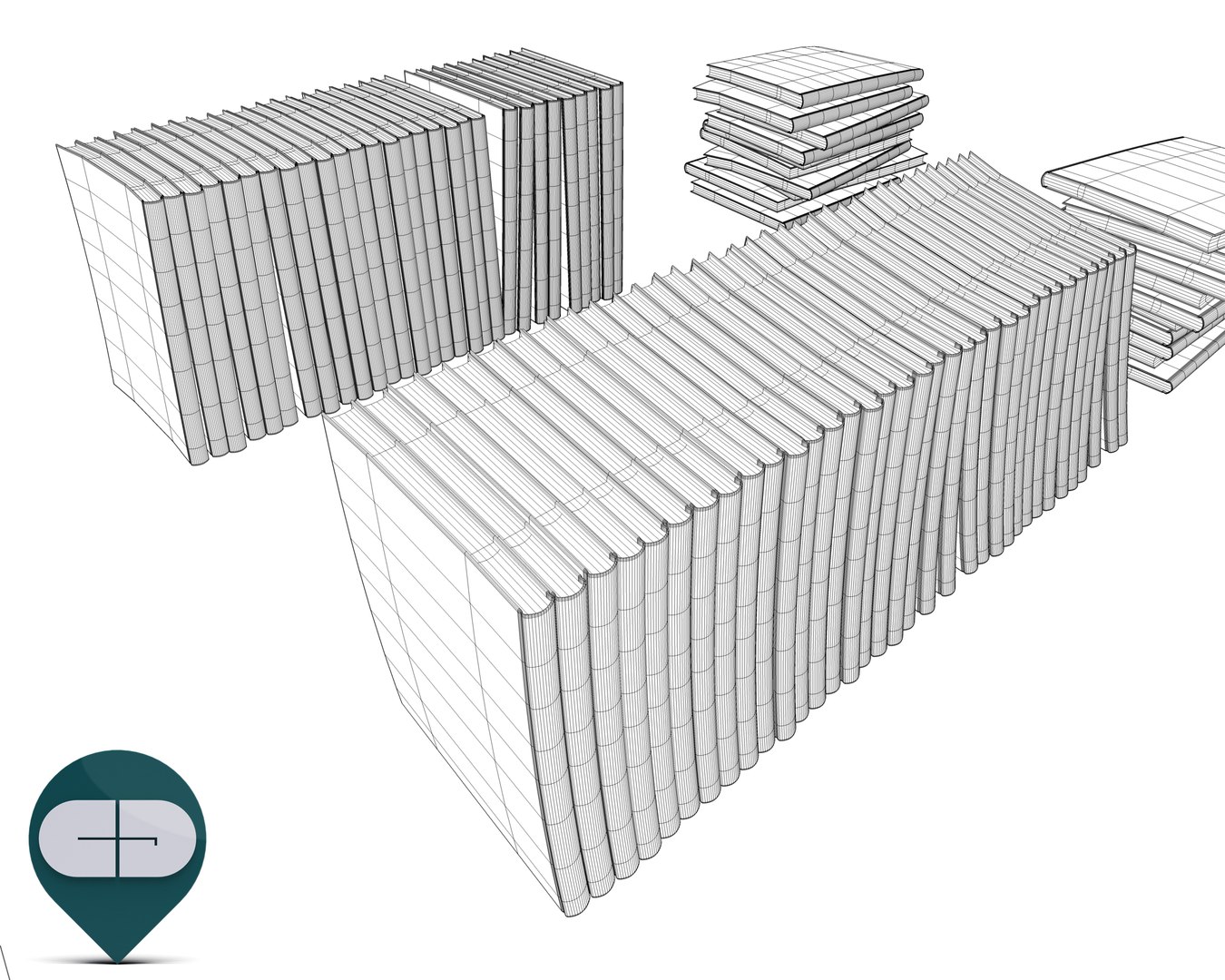 Book White 3D Model - TurboSquid 1180571