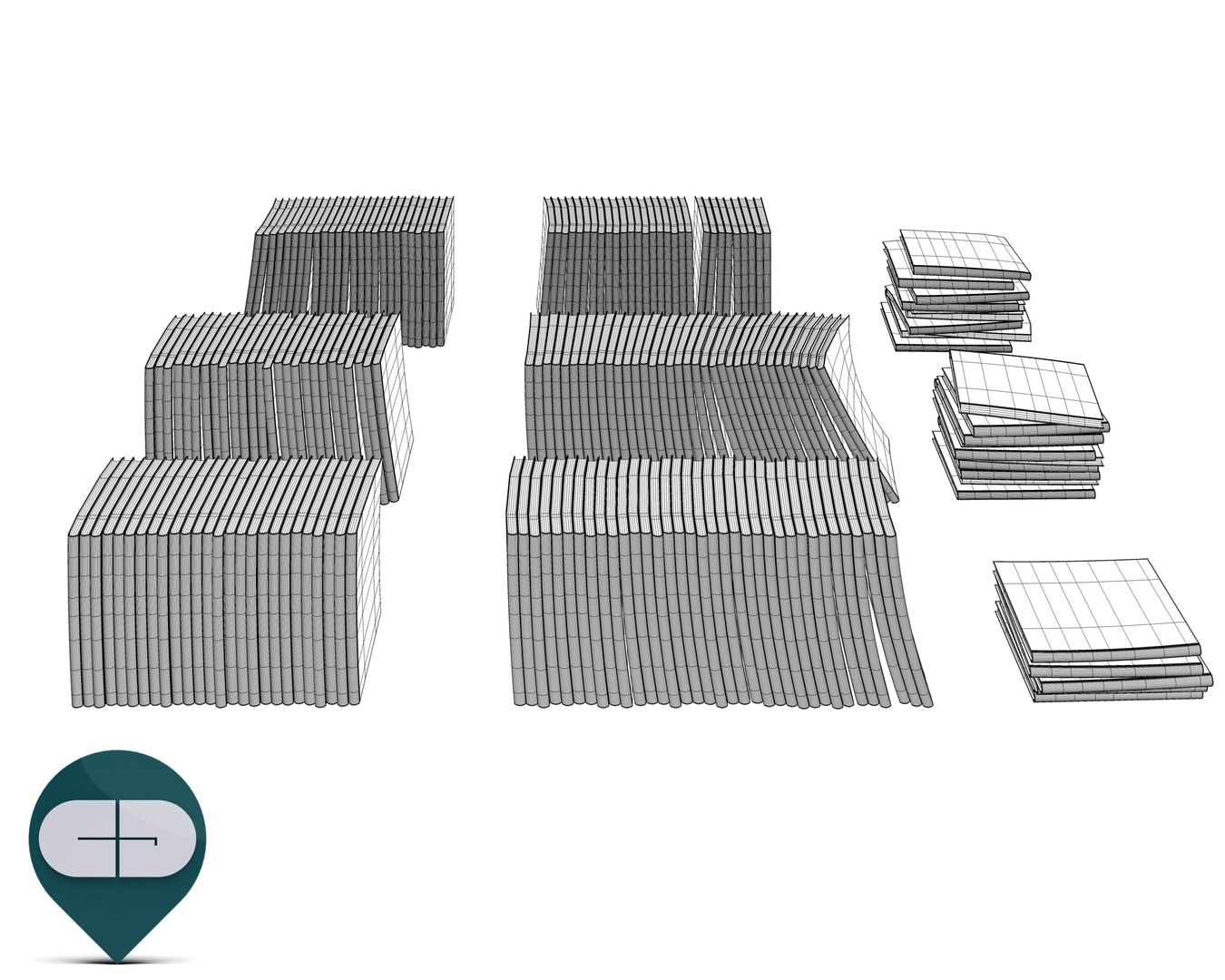 Book White 3D Model - TurboSquid 1180571