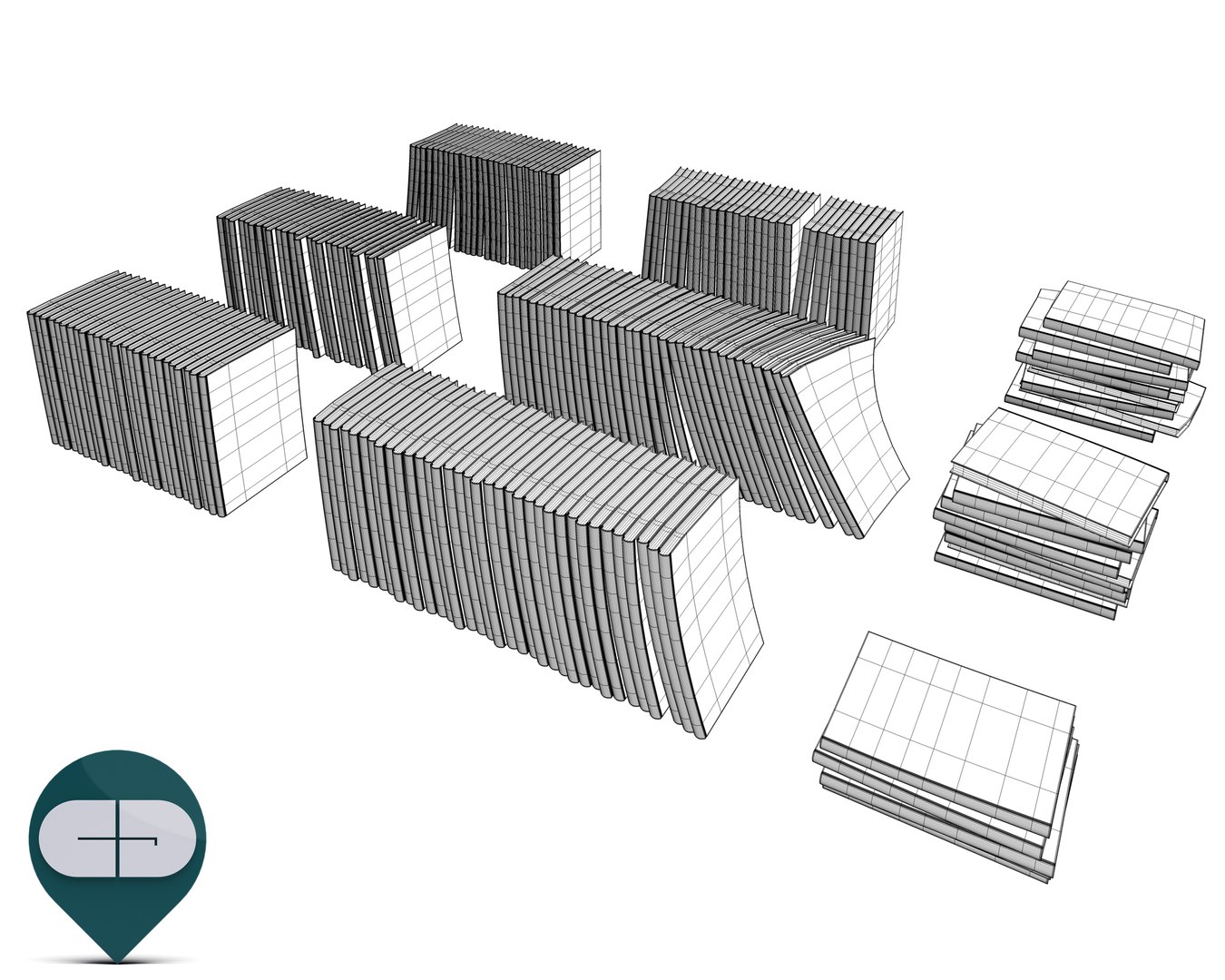 Book White 3D Model - TurboSquid 1180571