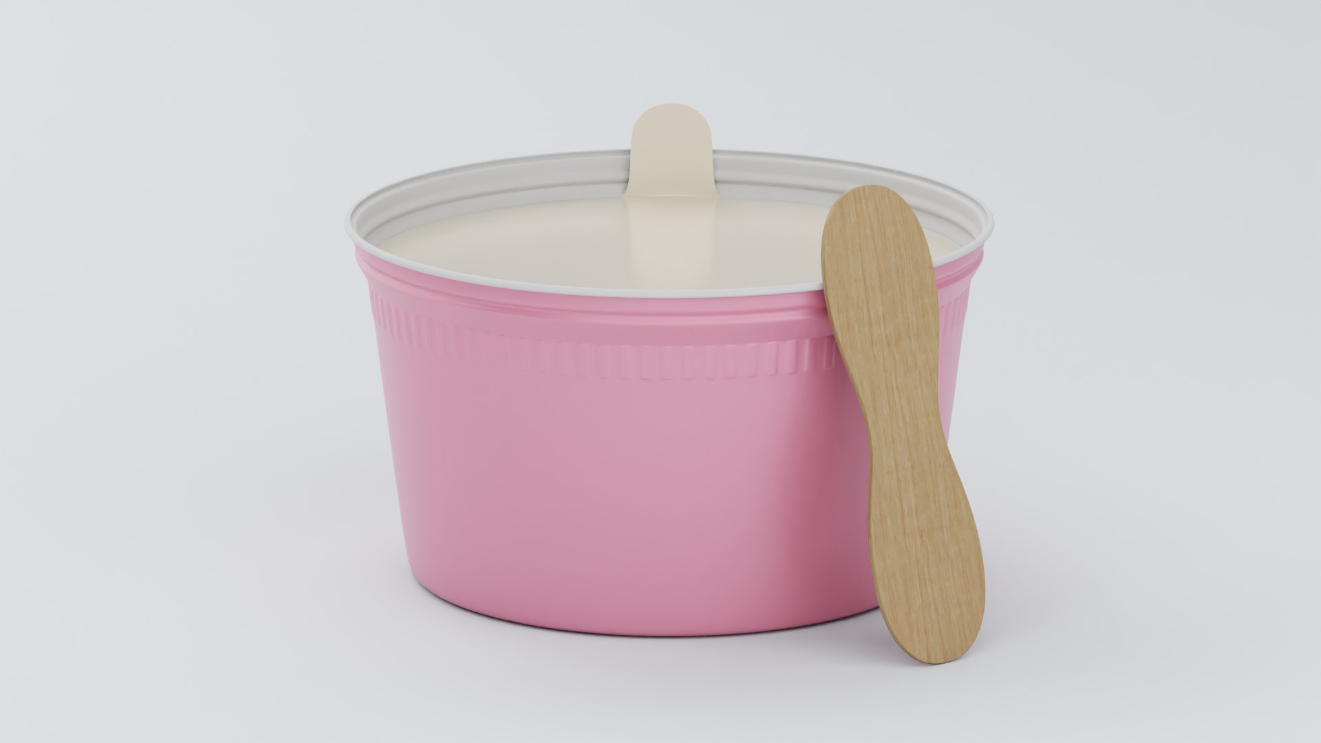 3D Ice Cream Cup With Stick - TurboSquid 2476316