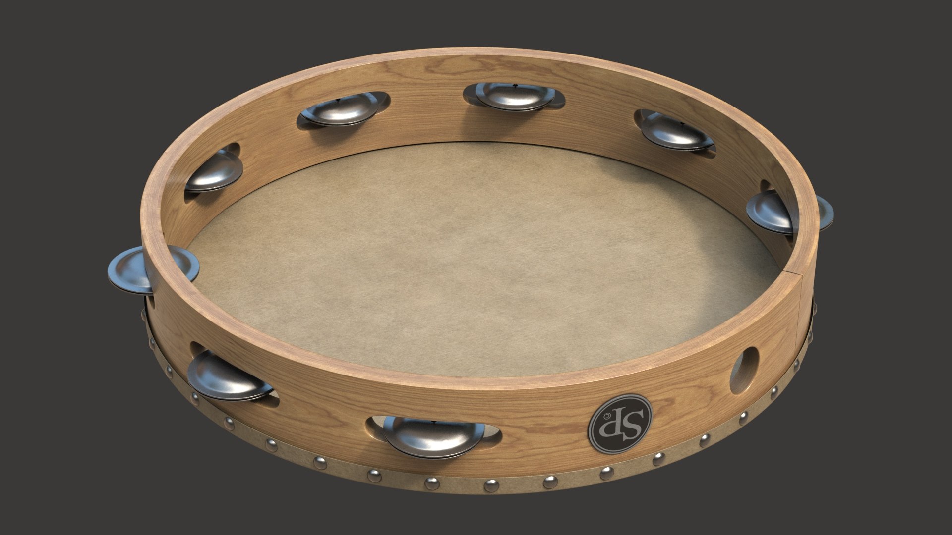 Tambourine 3D Model - TurboSquid 1738265