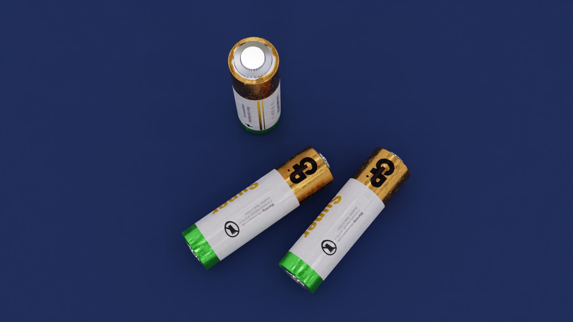 3D AA Finger Batteries GP Super - TurboSquid 1989138