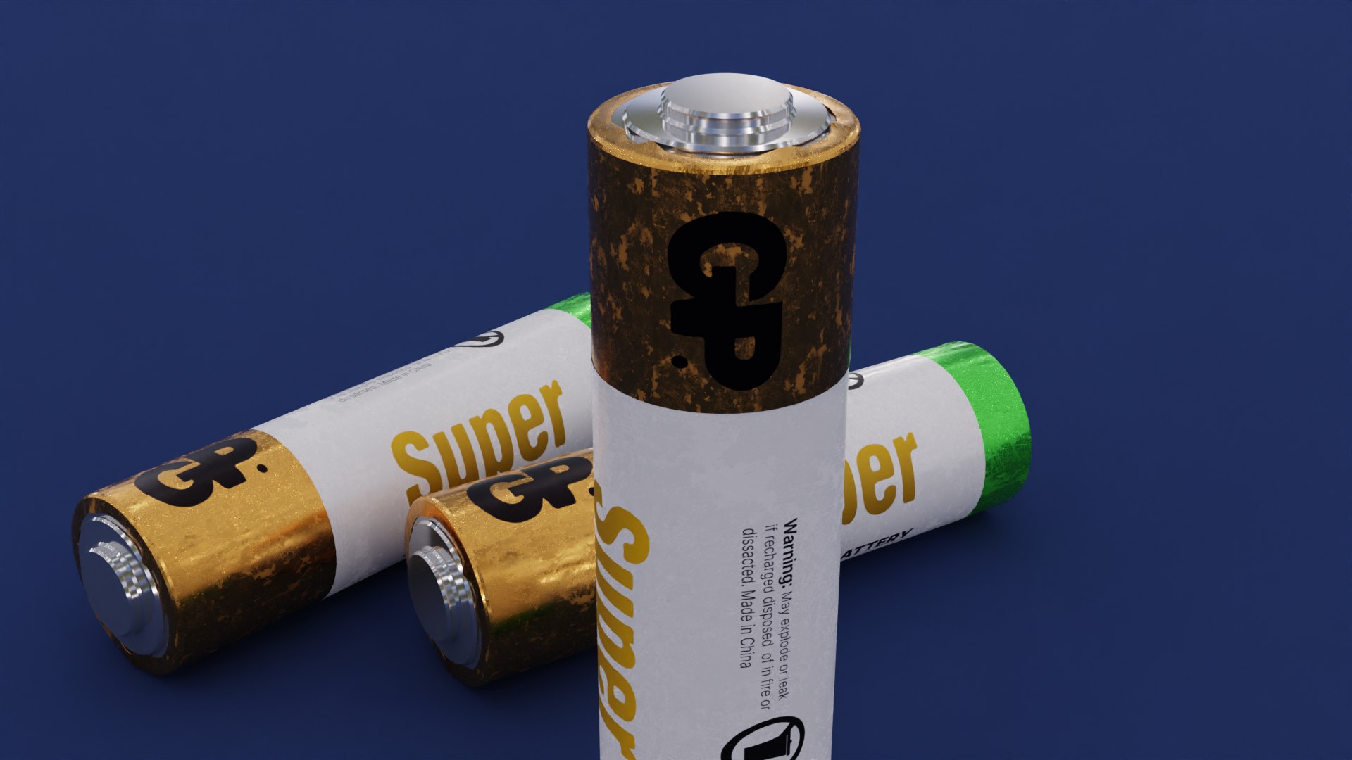 3D AA Finger Batteries GP Super - TurboSquid 1989138