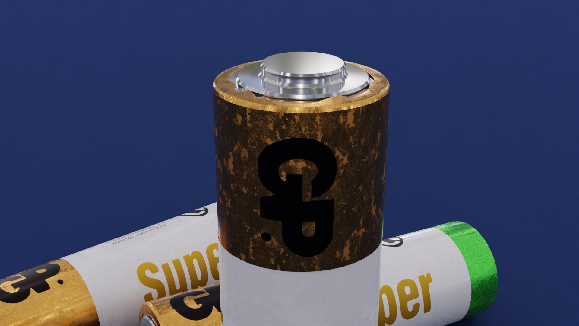 3D AA Finger Batteries GP Super - TurboSquid 1989138