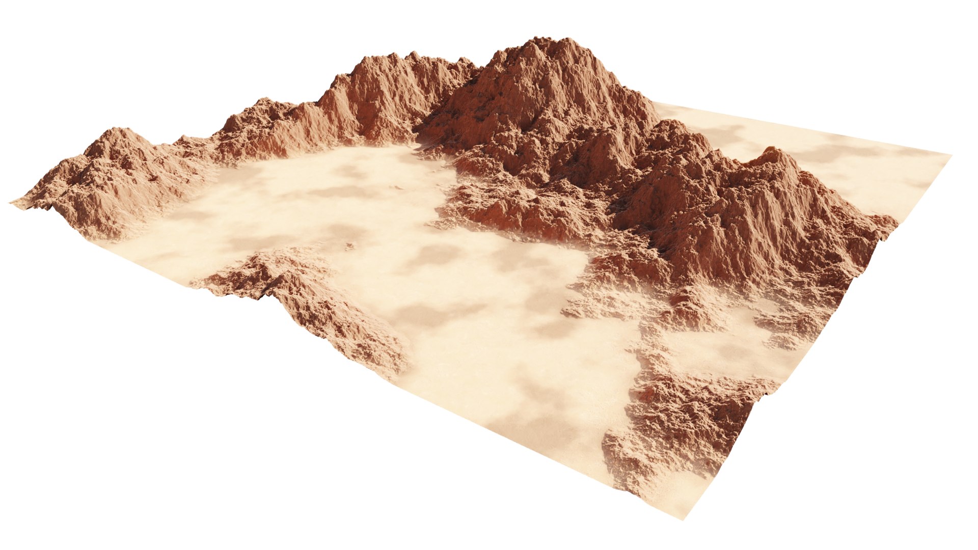 Desert Terrain Landscape 3D - TurboSquid 1601498