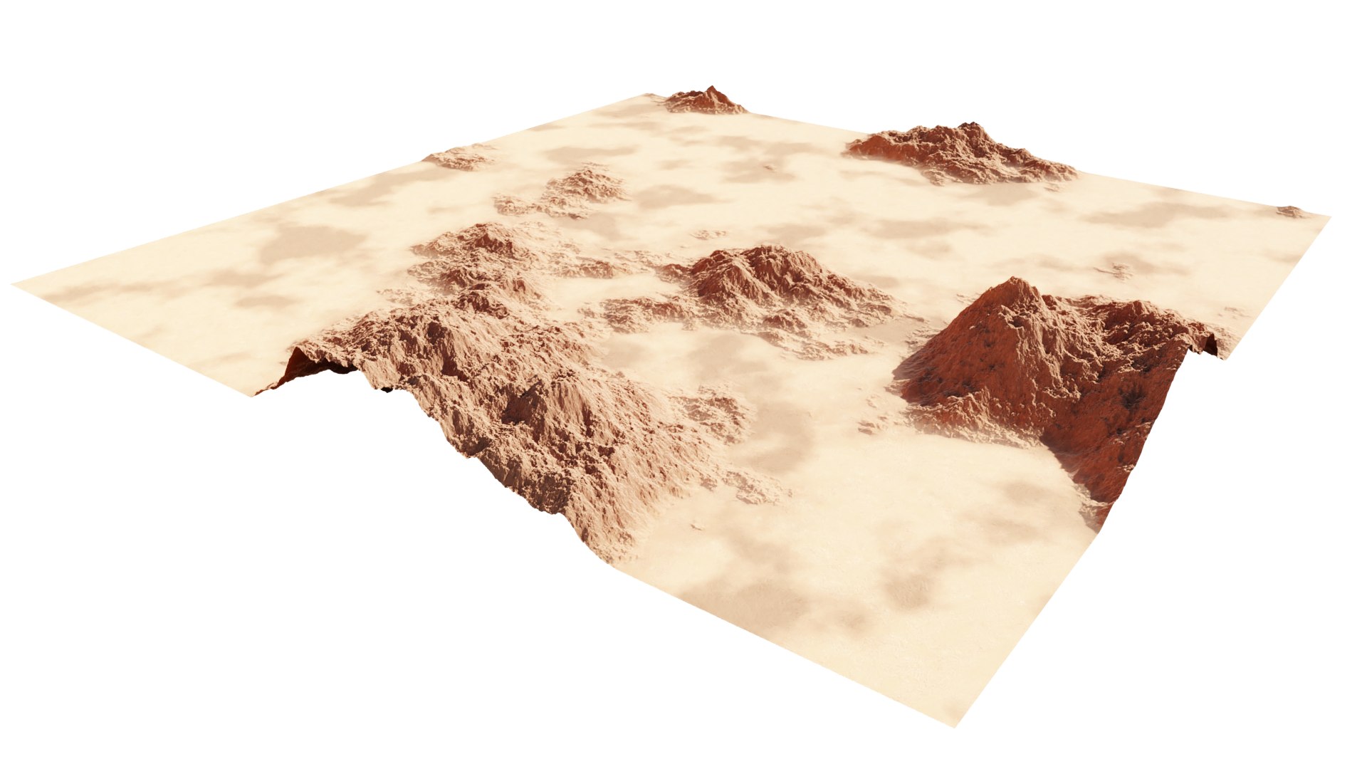 Desert Terrain Landscape 3D - TurboSquid 1601498