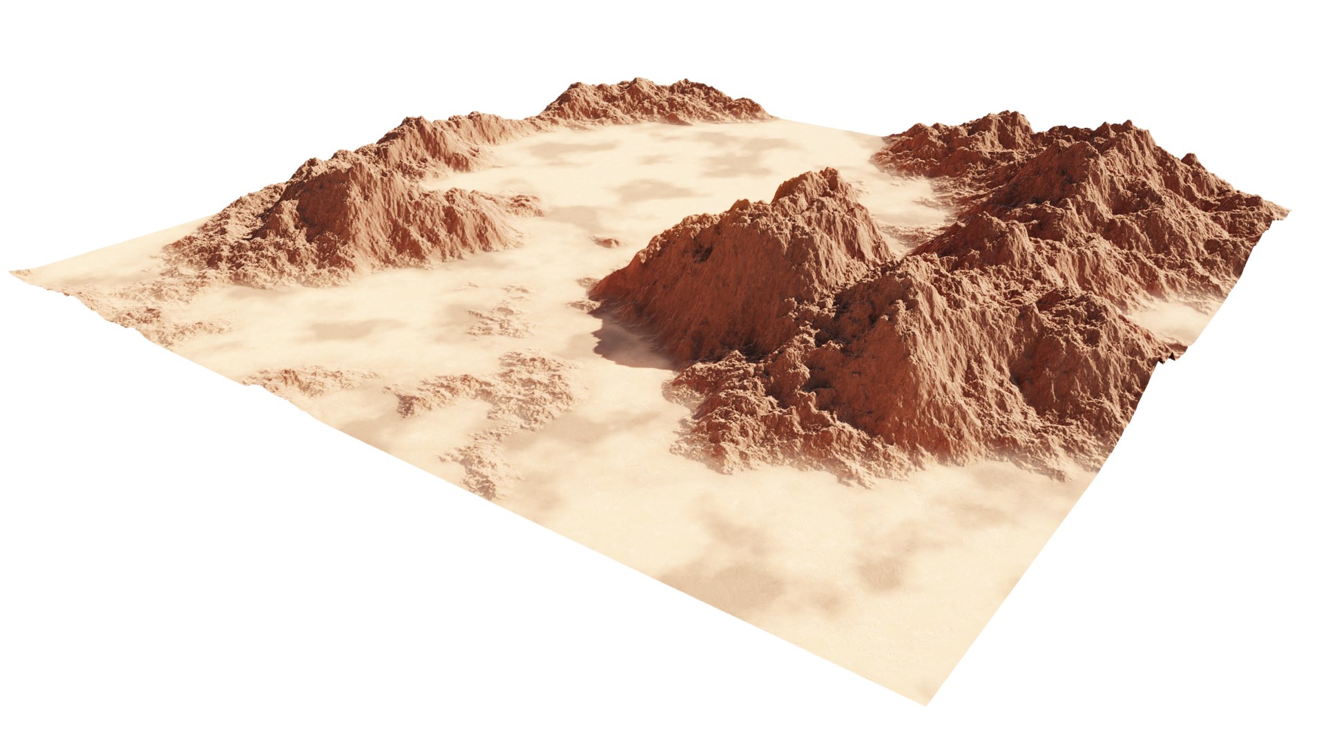 Desert Terrain Landscape 3D - TurboSquid 1601498