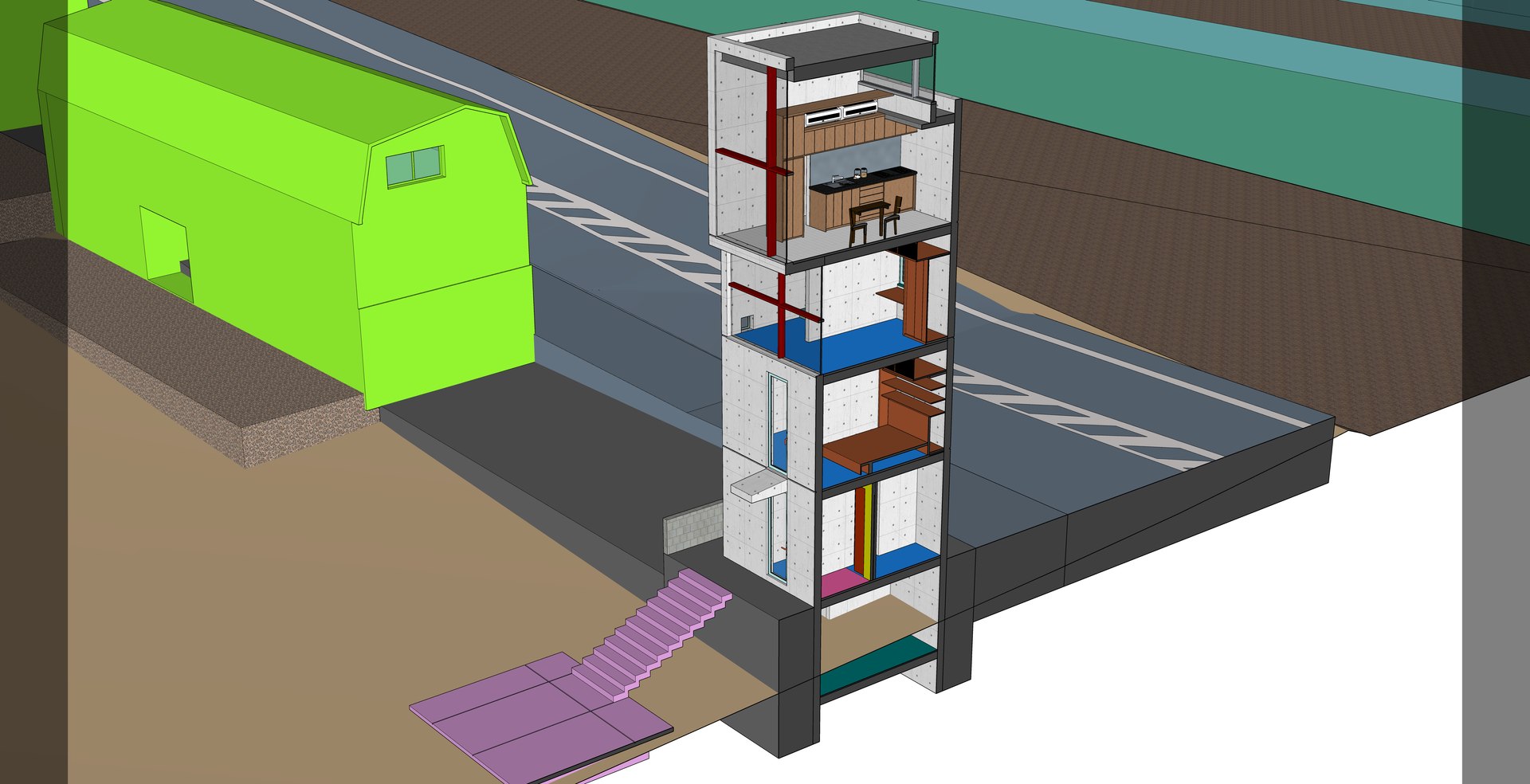 3D House 4x4 Tadao Ando - Casa 4x4 - 3D MODEL - TurboSquid 2385398