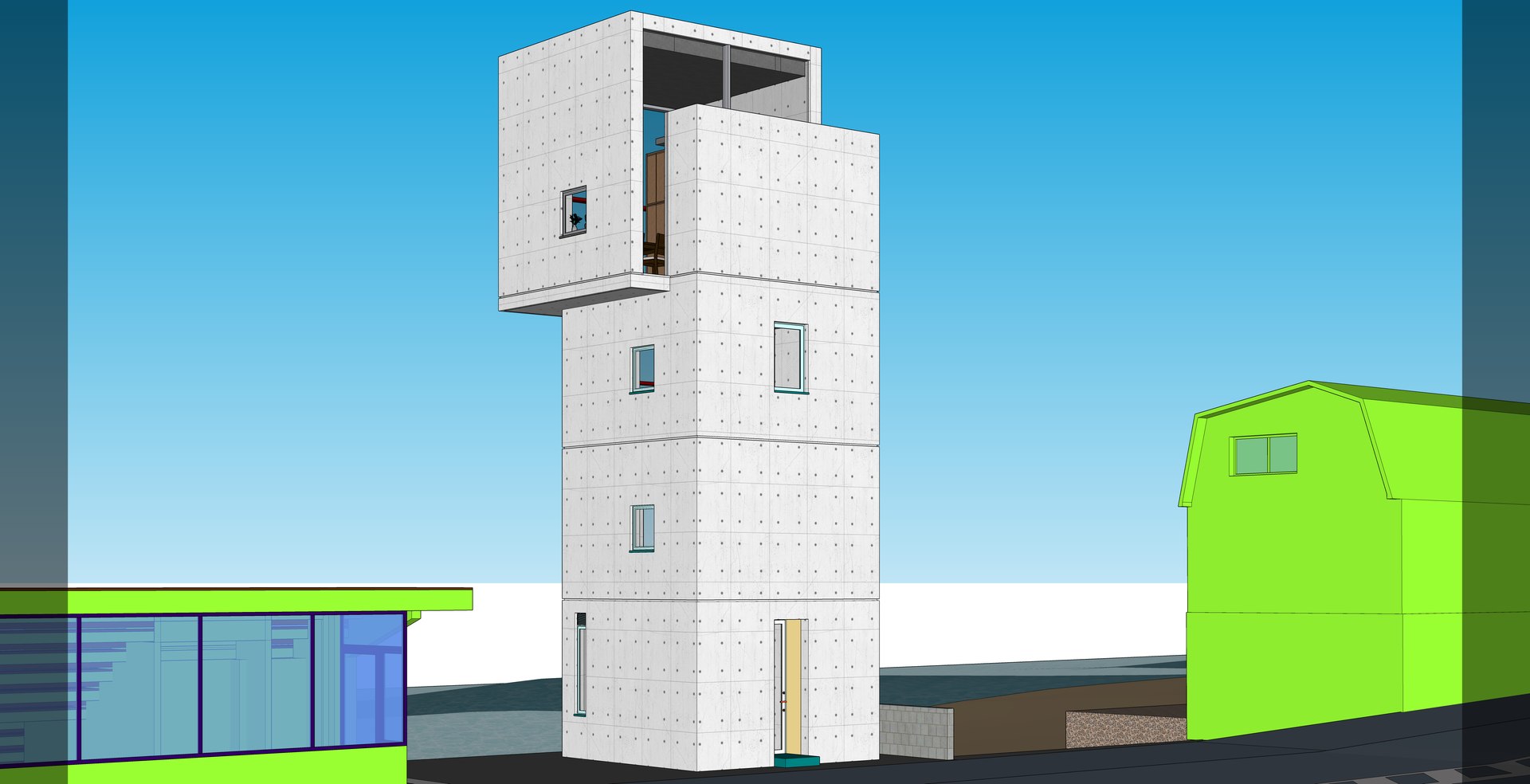 3D House 4x4 Tadao Ando - Casa 4x4 - 3D MODEL - TurboSquid 2385398