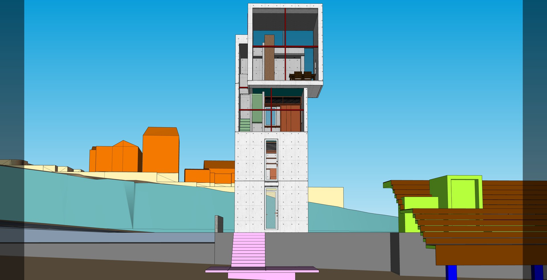 3D House 4x4 Tadao Ando - Casa 4x4 - 3D MODEL - TurboSquid 2385398