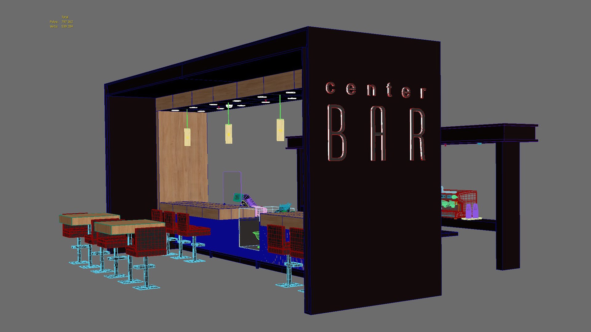 Center Bar 3D Model - TurboSquid 2192474