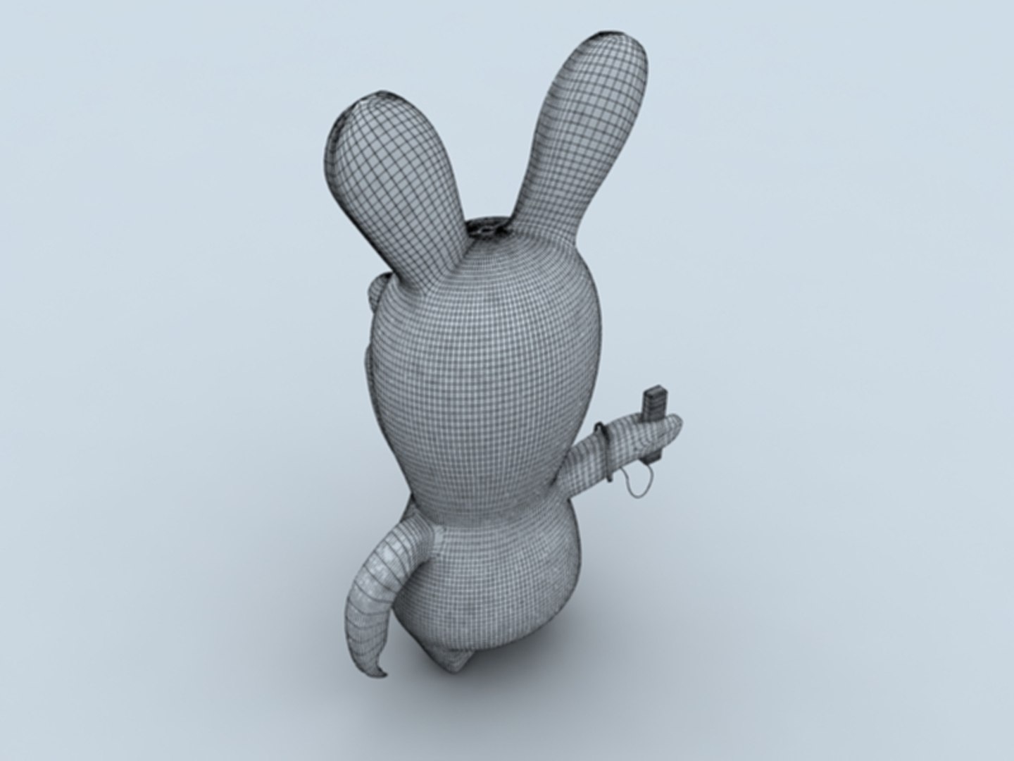3d Raman Rabbit Playing Wii Model