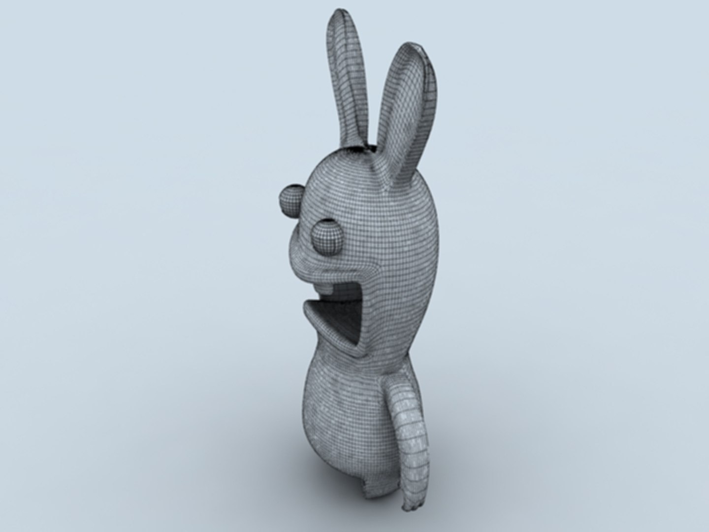 3d Raman Rabbit Playing Wii Model