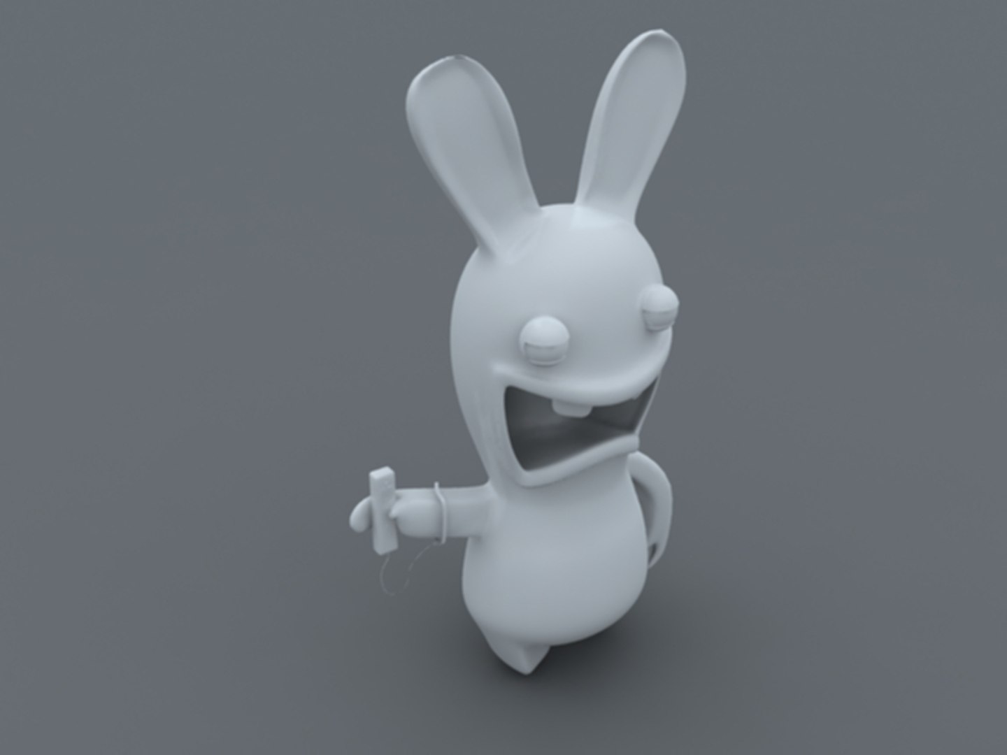3d Raman Rabbit Playing Wii Model