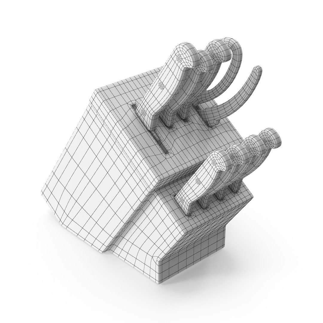 Kitchen Knife Stand Set 3D Model - TurboSquid 2032448