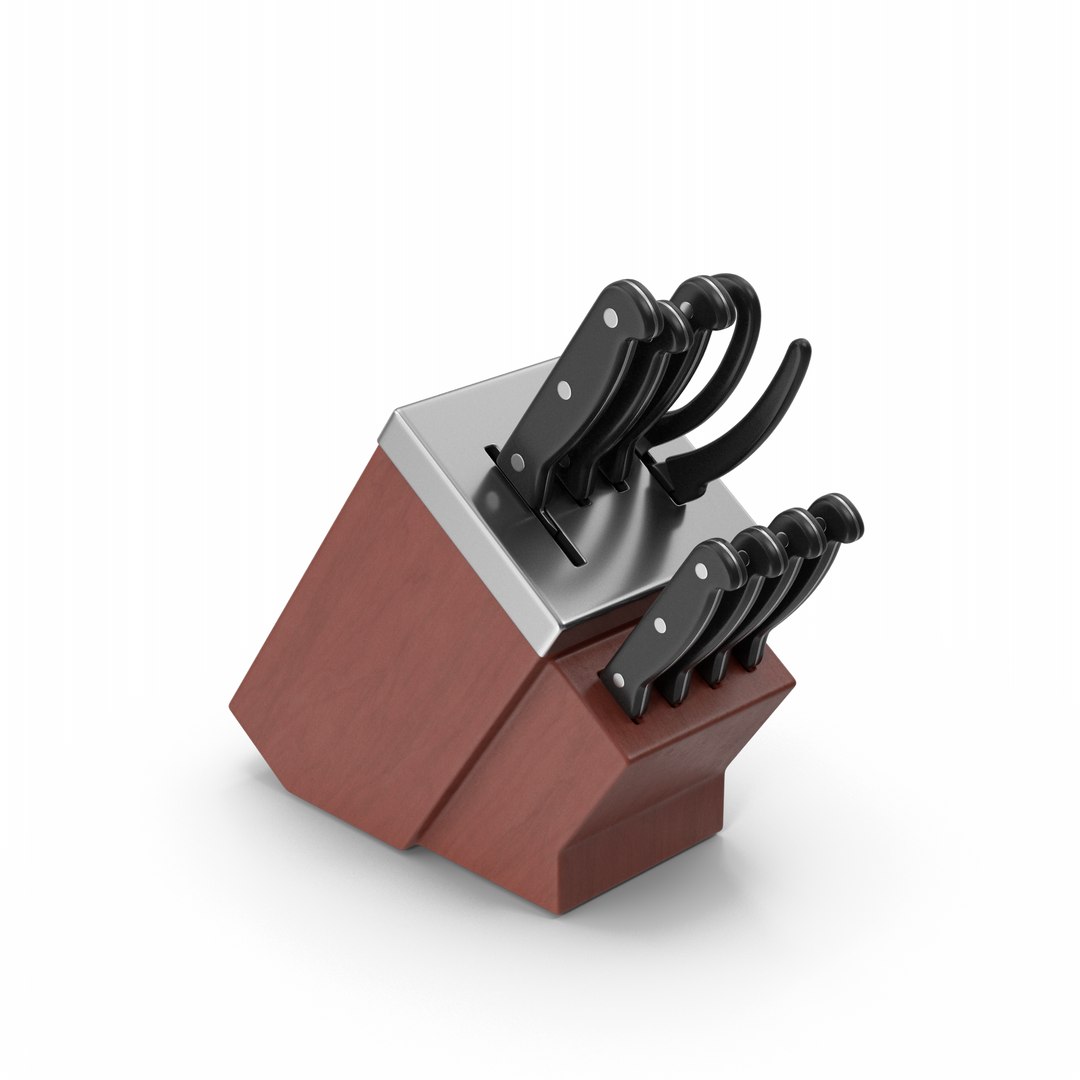 Kitchen Knife Stand Set 3D Model - TurboSquid 2032448