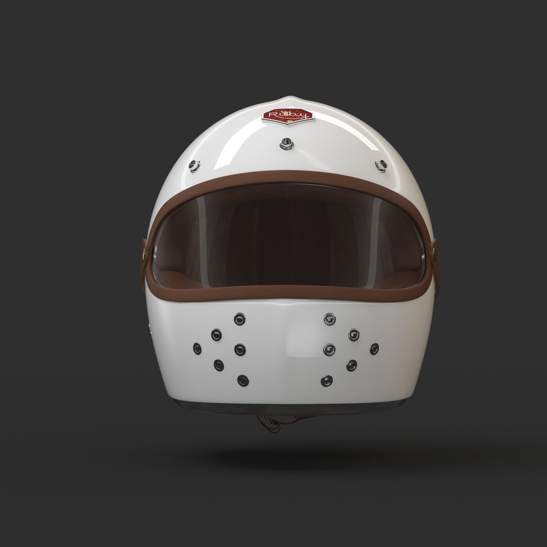 3D Ruby Motorcycle Helmet Model - TurboSquid 1212371