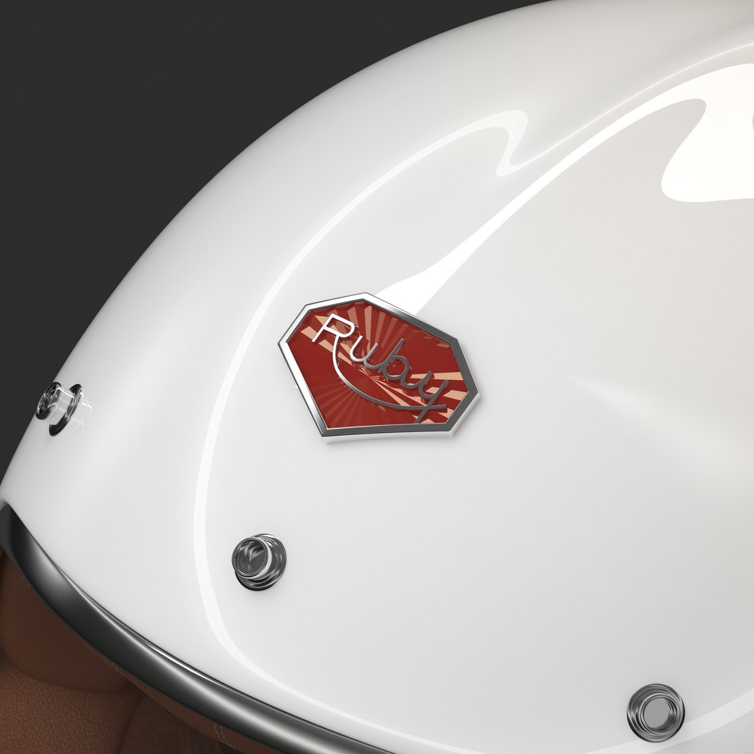 3D Ruby Motorcycle Helmet Model - TurboSquid 1212371