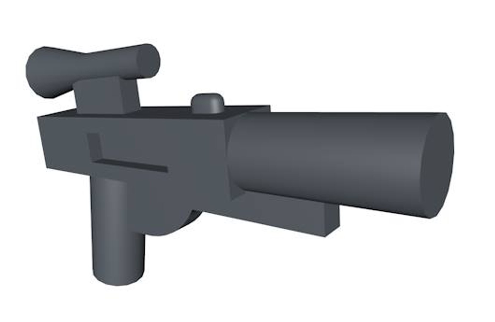 3d Model Of Lego Space Gun