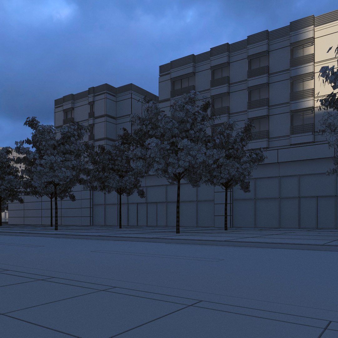 3d Model City Residential Block
