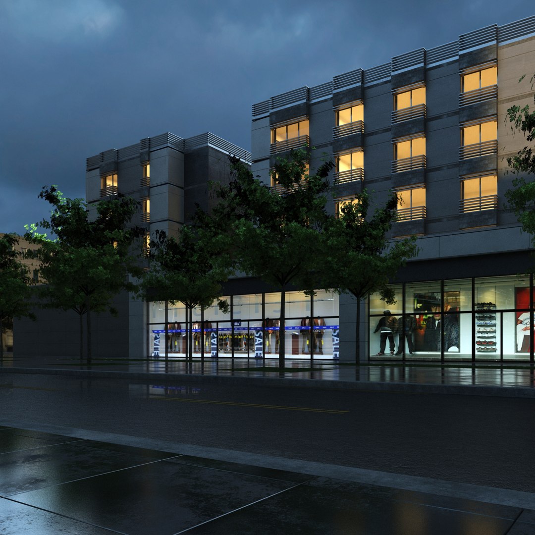 3d Model City Residential Block