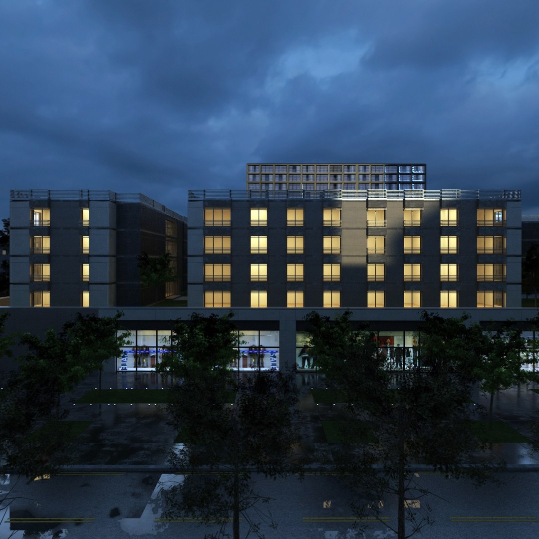 3d Model City Residential Block