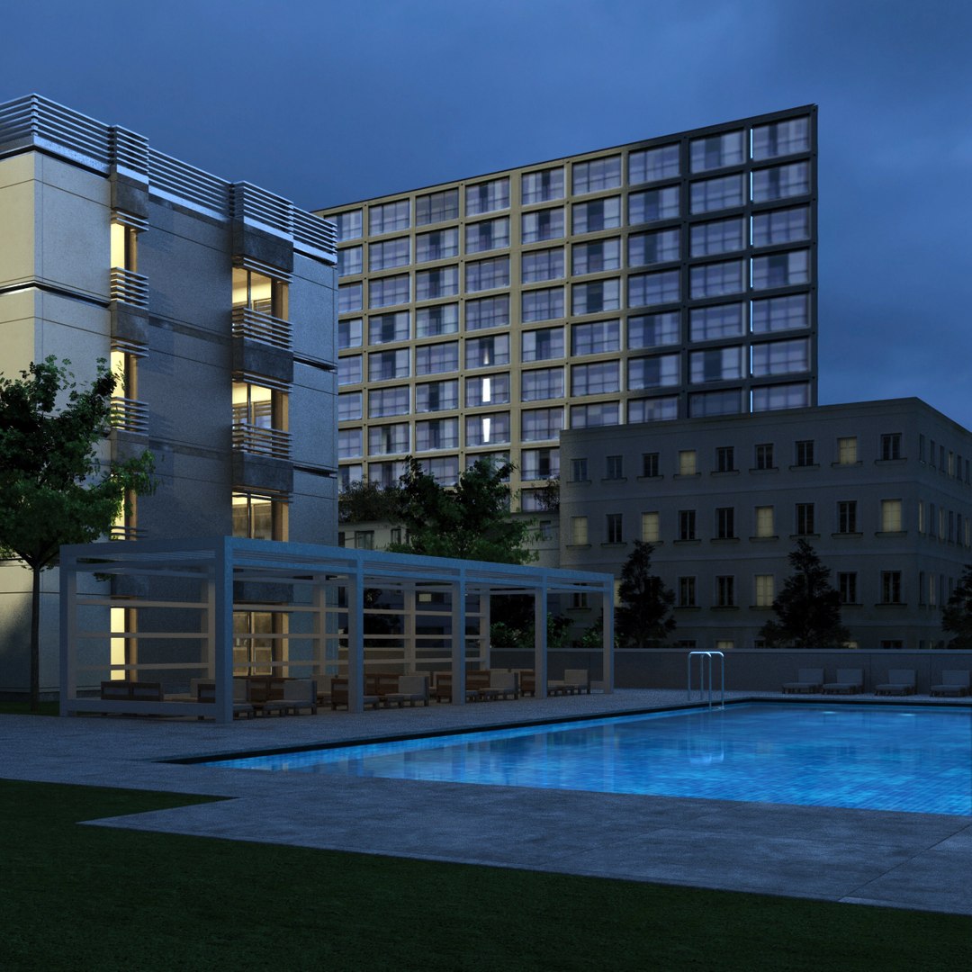 3d Model City Residential Block