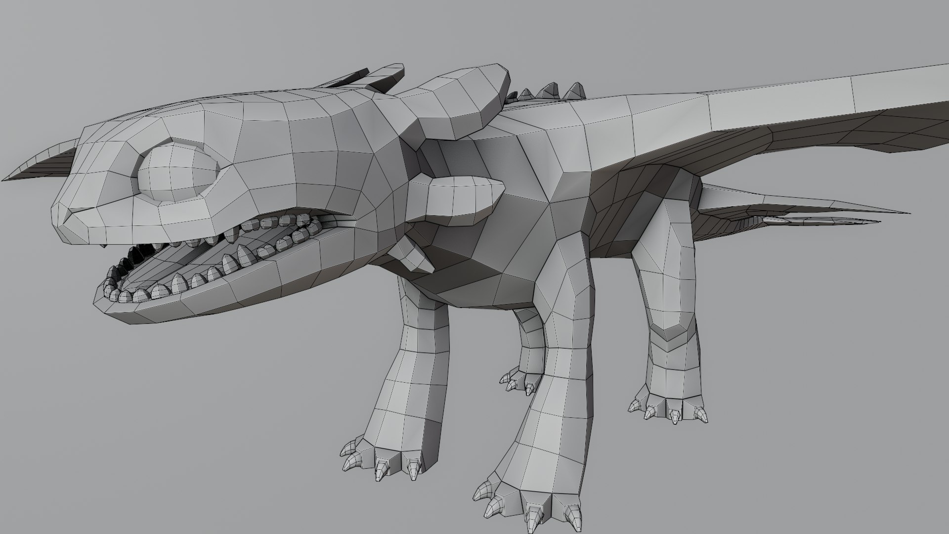3D LOW POLY Night Fury Toothless BASE Model - TurboSquid 2348953