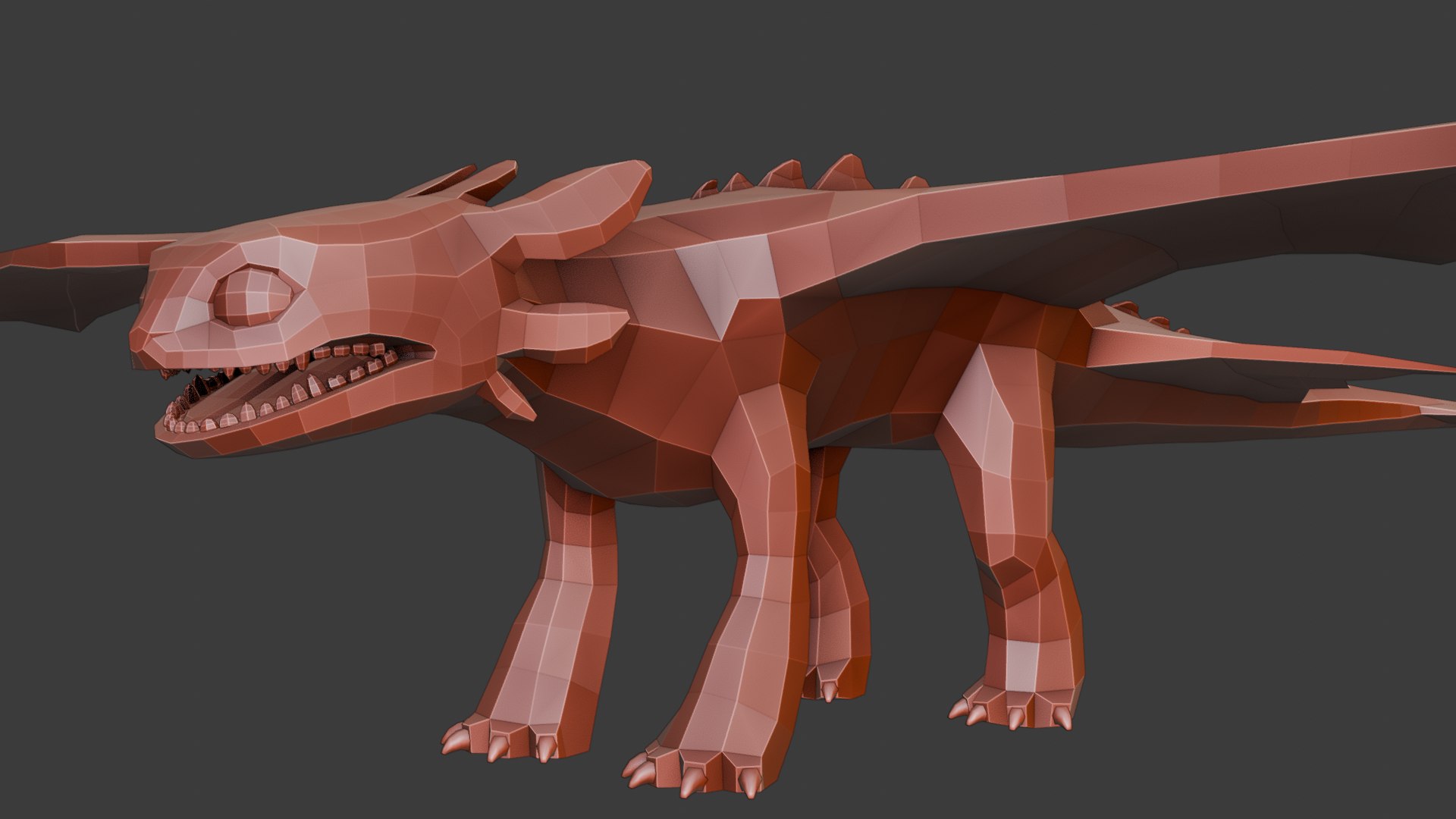 3D LOW POLY Night Fury Toothless BASE Model - TurboSquid 2348953