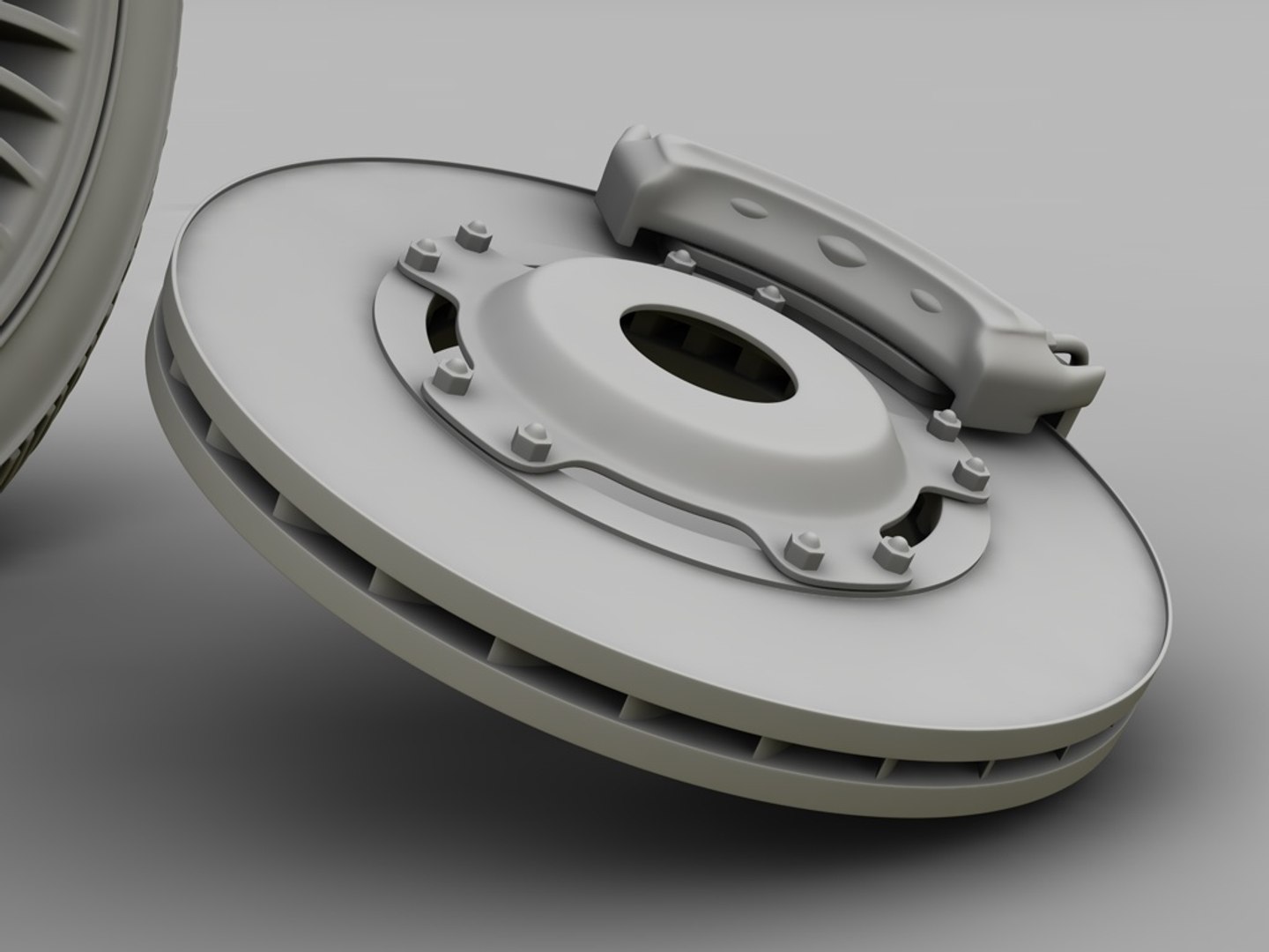 3d Model Of Brake Caliper Disk