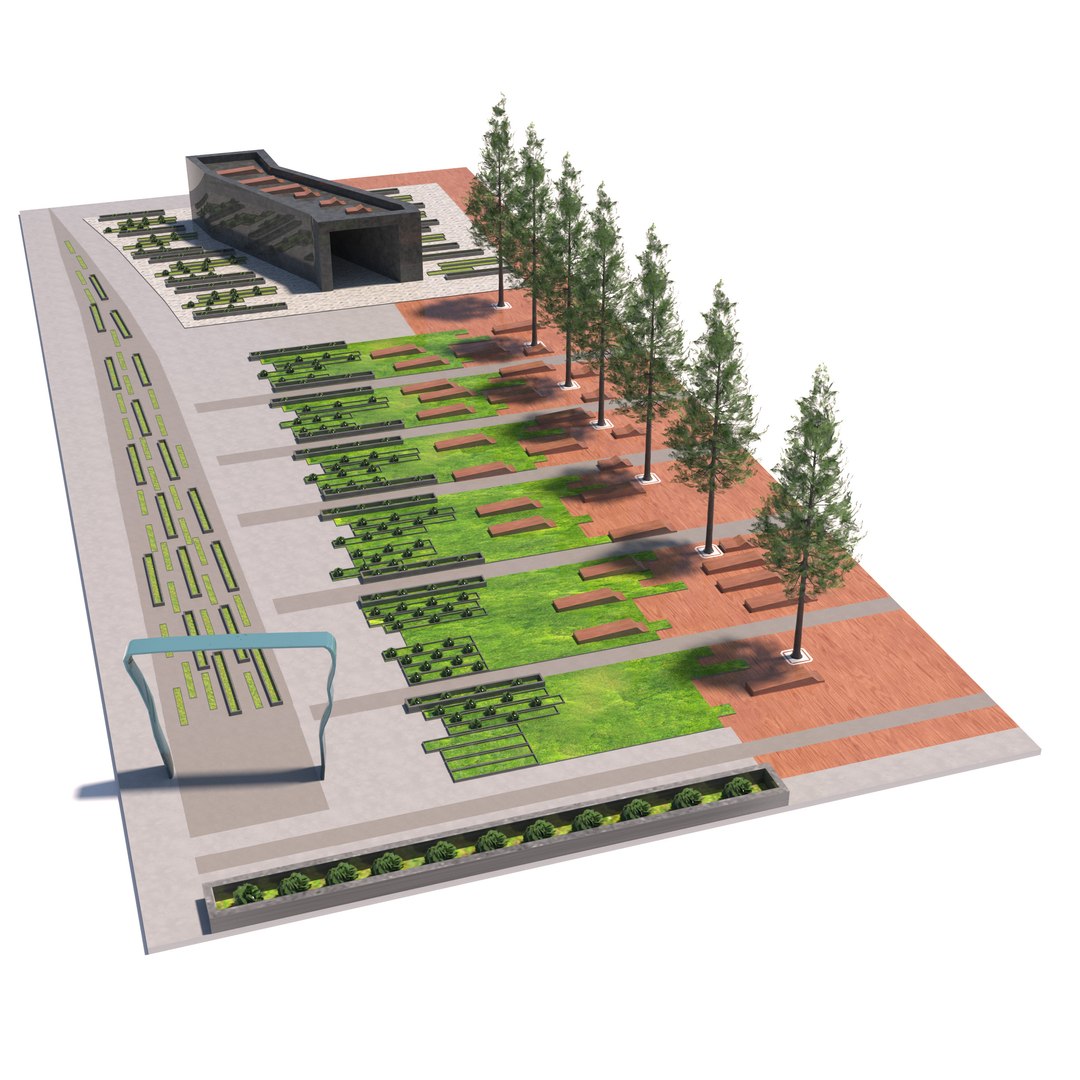 3D Model Park Scene - Low-Poly 3D Model - TurboSquid 2251103