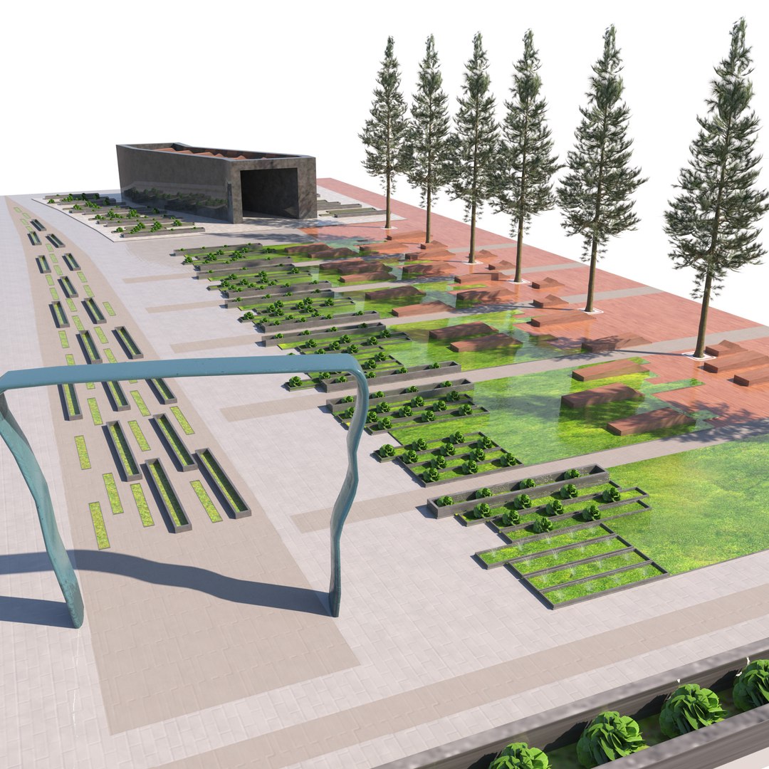 3D Model Park Scene - Low-Poly 3D Model - TurboSquid 2251103