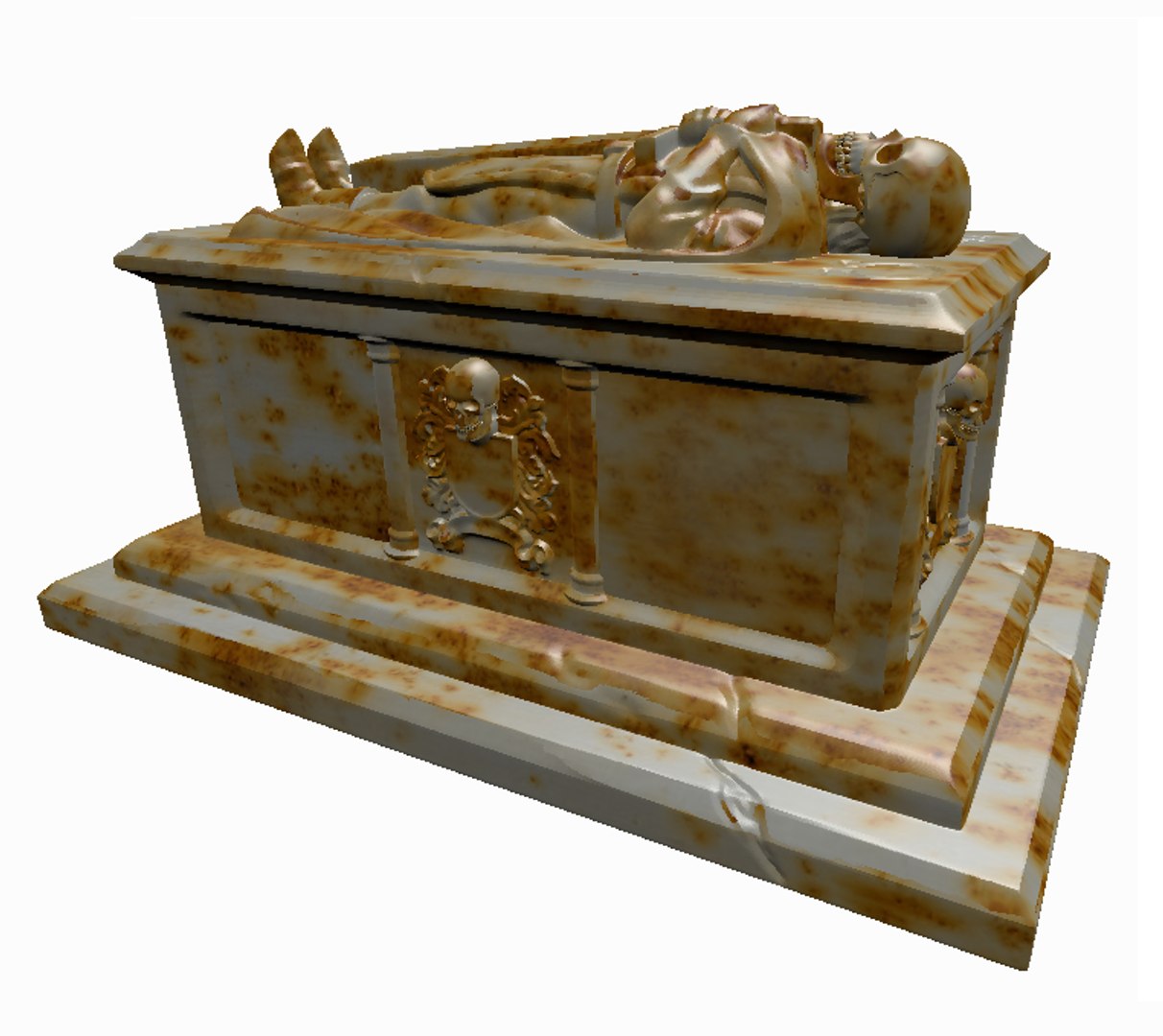 3D Sarcophagus Tomb Skeleton Model - TurboSquid 1689368