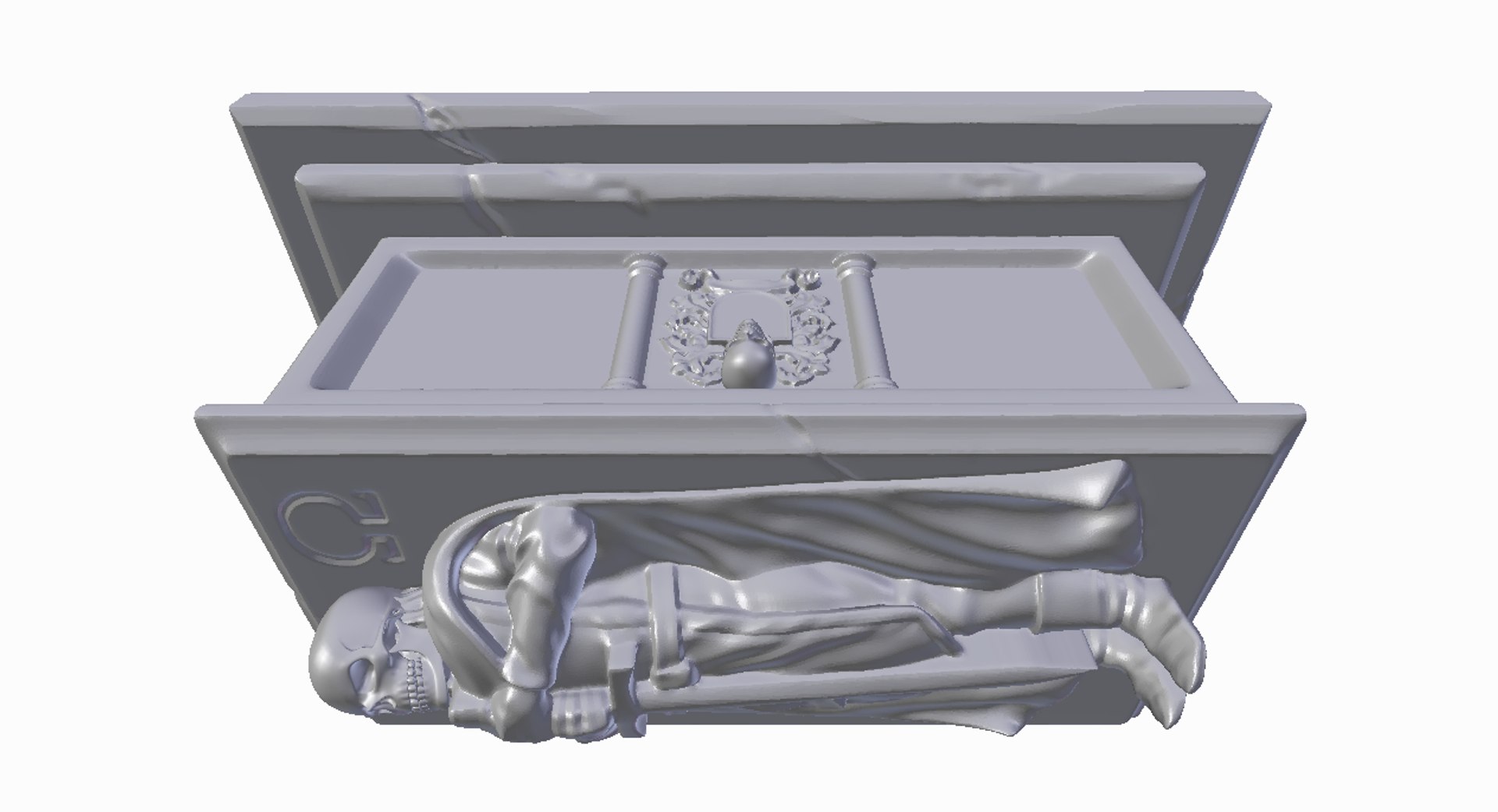 3D Sarcophagus Tomb Skeleton Model - TurboSquid 1689368