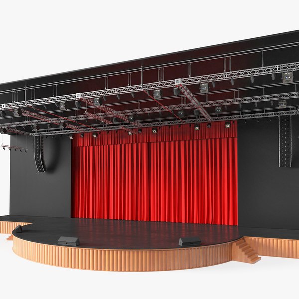 Simple theater stage 3D model - TurboSquid 1417922